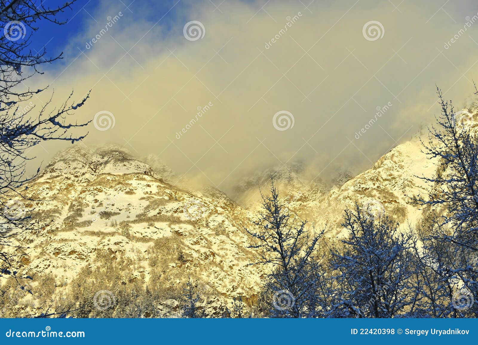 The Chilkat Valley Under a Covering of Snow Stock Photo - Image of ...