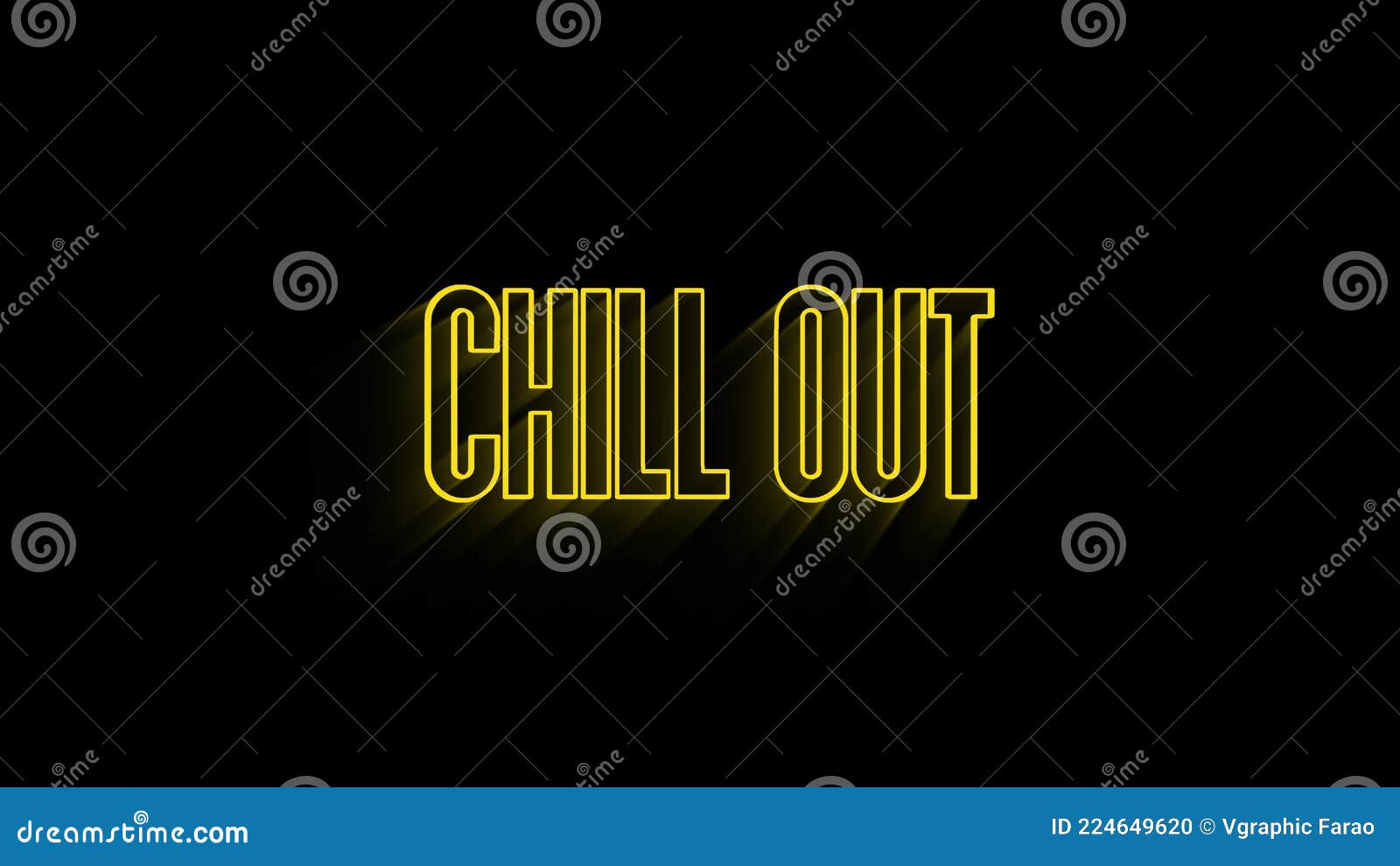 Chill Animated Neon Text with Moving Colours on White Background Stock ...