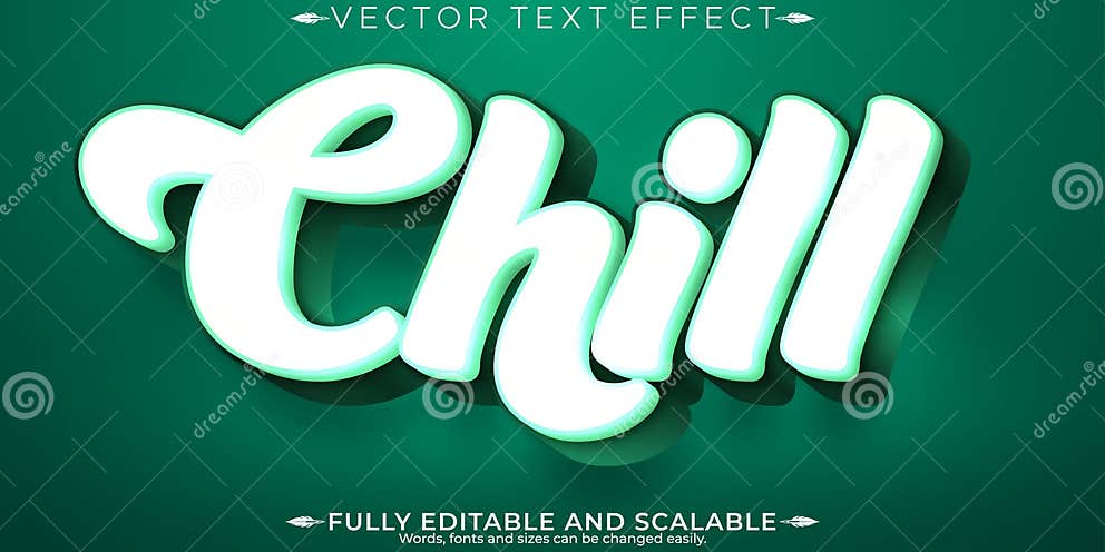 Chill Elegant Text Effect, Editable Font and Letter Text Style Stock ...
