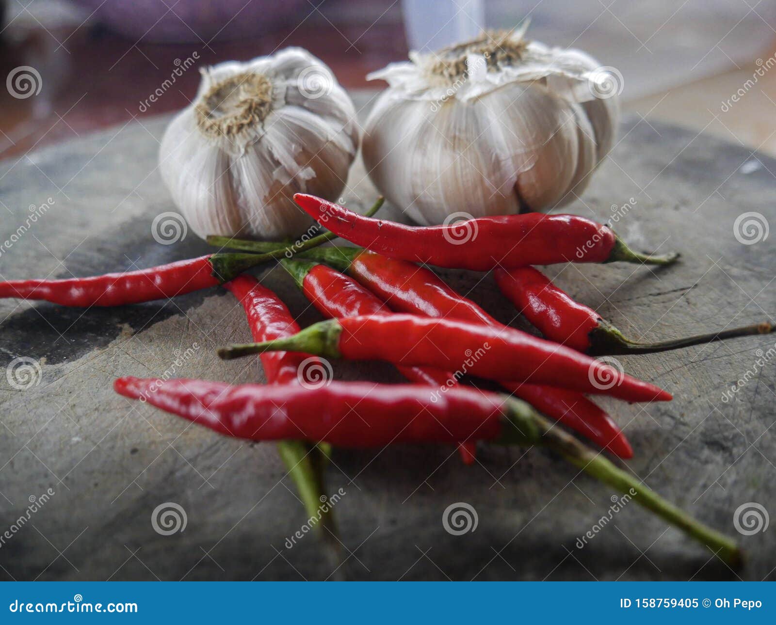 Chill and garlic stock image. Image of garlic, chill - 158759405