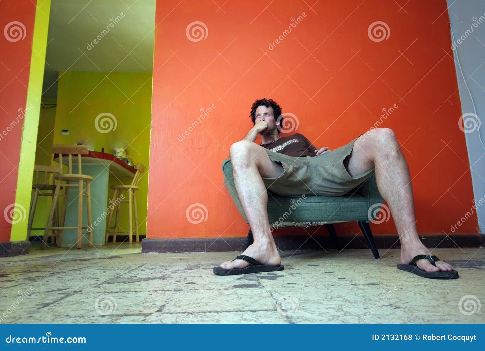Chill Man stock photo. Image of grunge, chair, plaster - 2132168