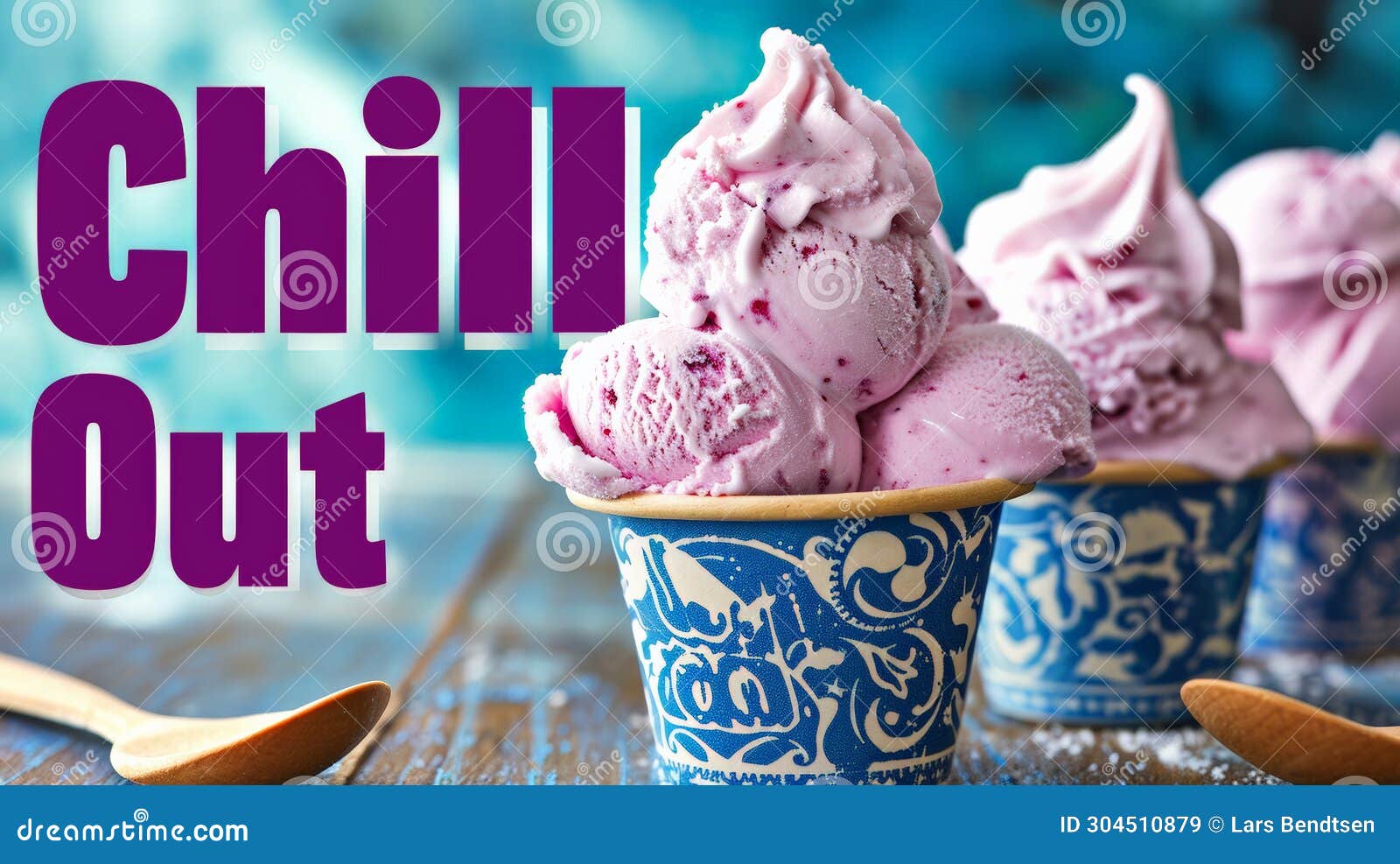 Chill Out Ice Cream Parlor Menu - AI Generated Stock Illustration ...