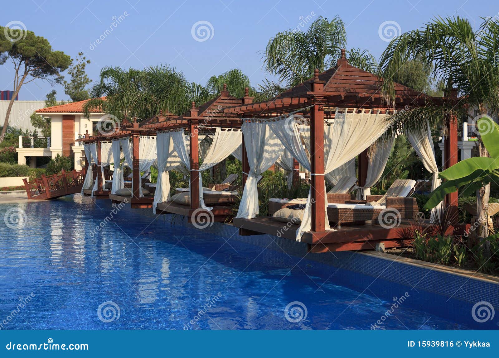 Chill out in the pool. stock photo. Image of design, quality - 15939816