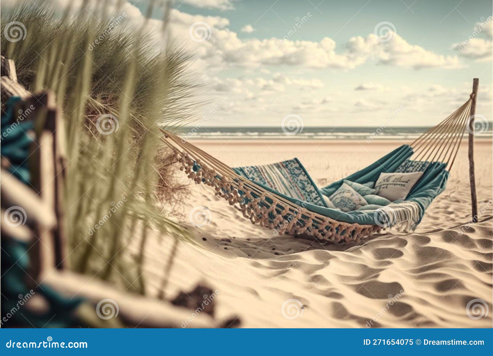 Chill Out Scene in the Beach, Landscape, Generative Ai Stock ...