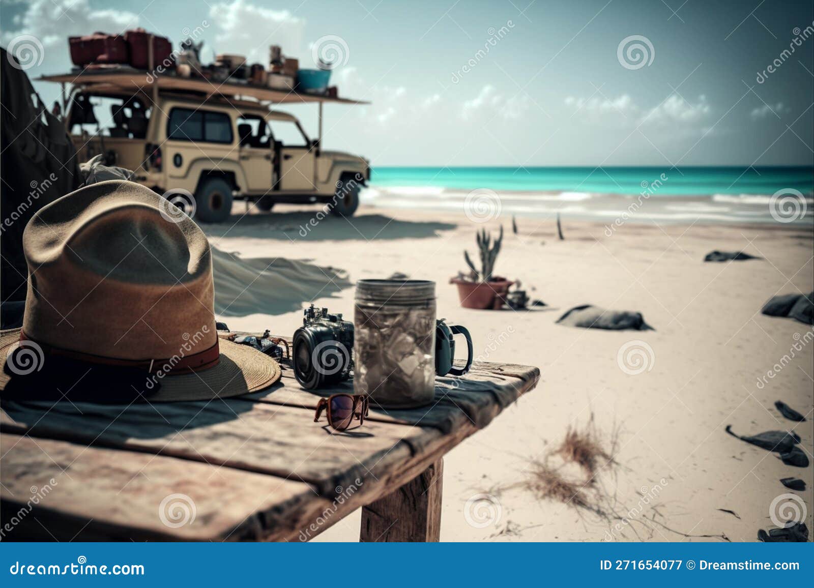 Chill Out Scene in the Beach, Landscape, Generative Ai Stock ...