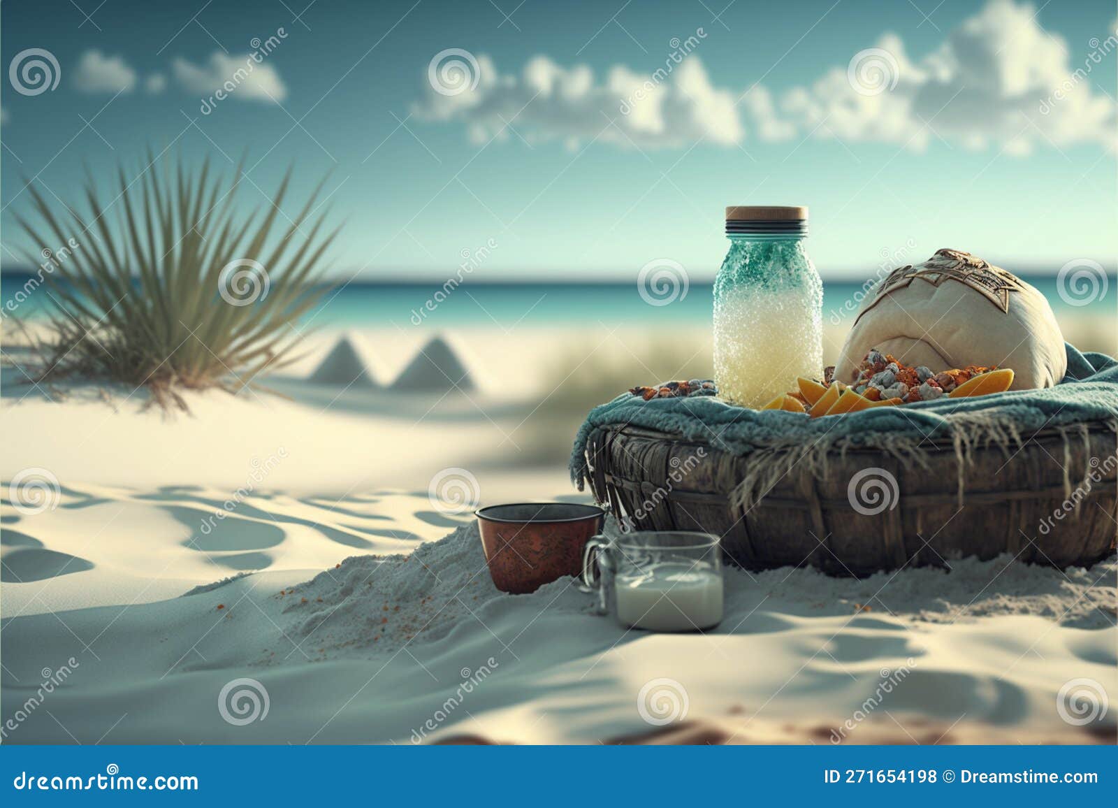 Chill Out Scene in the Beach, Landscape, Generative Ai Stock ...