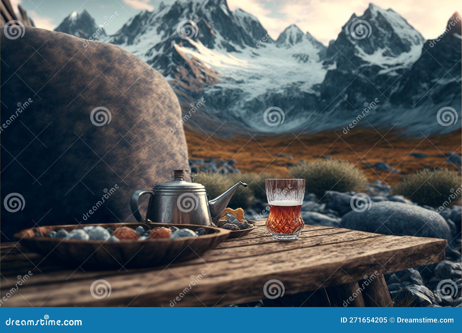 Chill Out Scene in the Mountains, Landscape, Generative Ai Stock ...