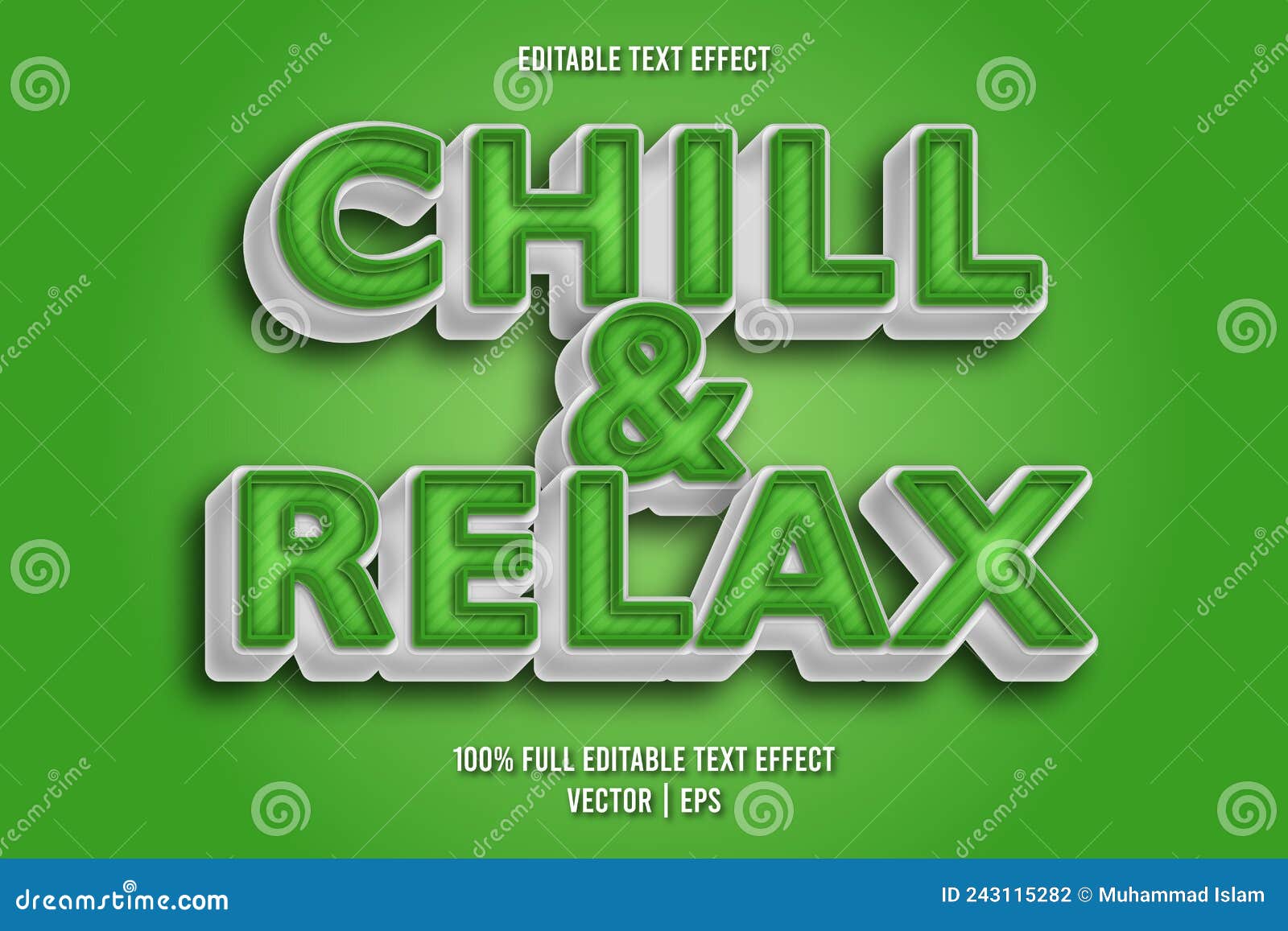 Chill and Relax Editable Text Effect Retro Style Stock Vector ...