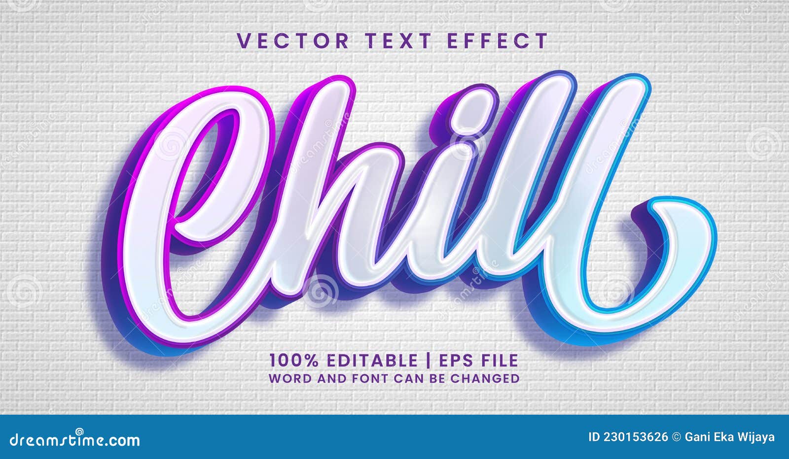 Chill text effect style stock vector. Illustration of creative - 230153626
