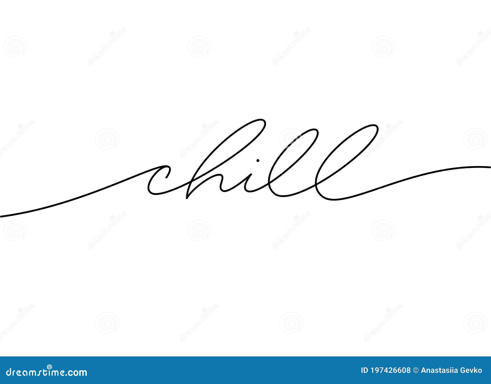 Chill Vector Cursive Script. Vector Line Lettering | CartoonDealer.com ...