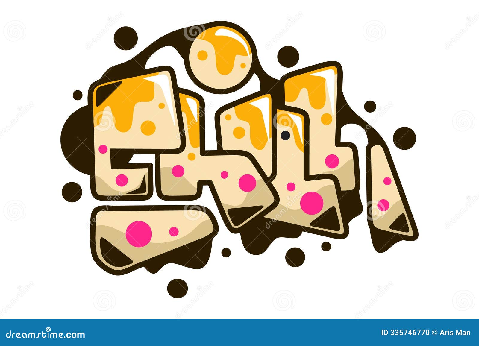 Chill Word Graffiti Text Sticker Illustration Stock Illustration ...