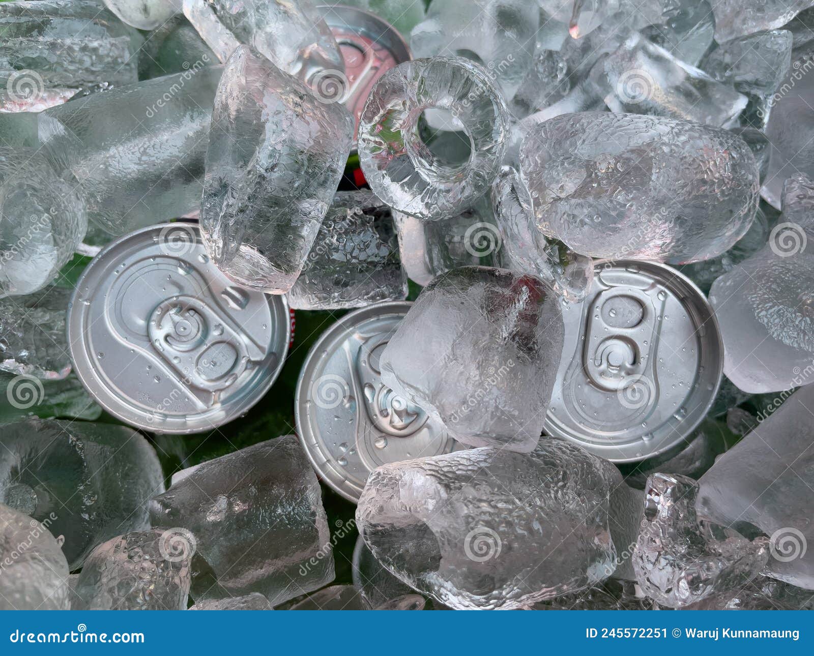 Chilled drinks in ice. stock image. Image of water, flower - 245572251