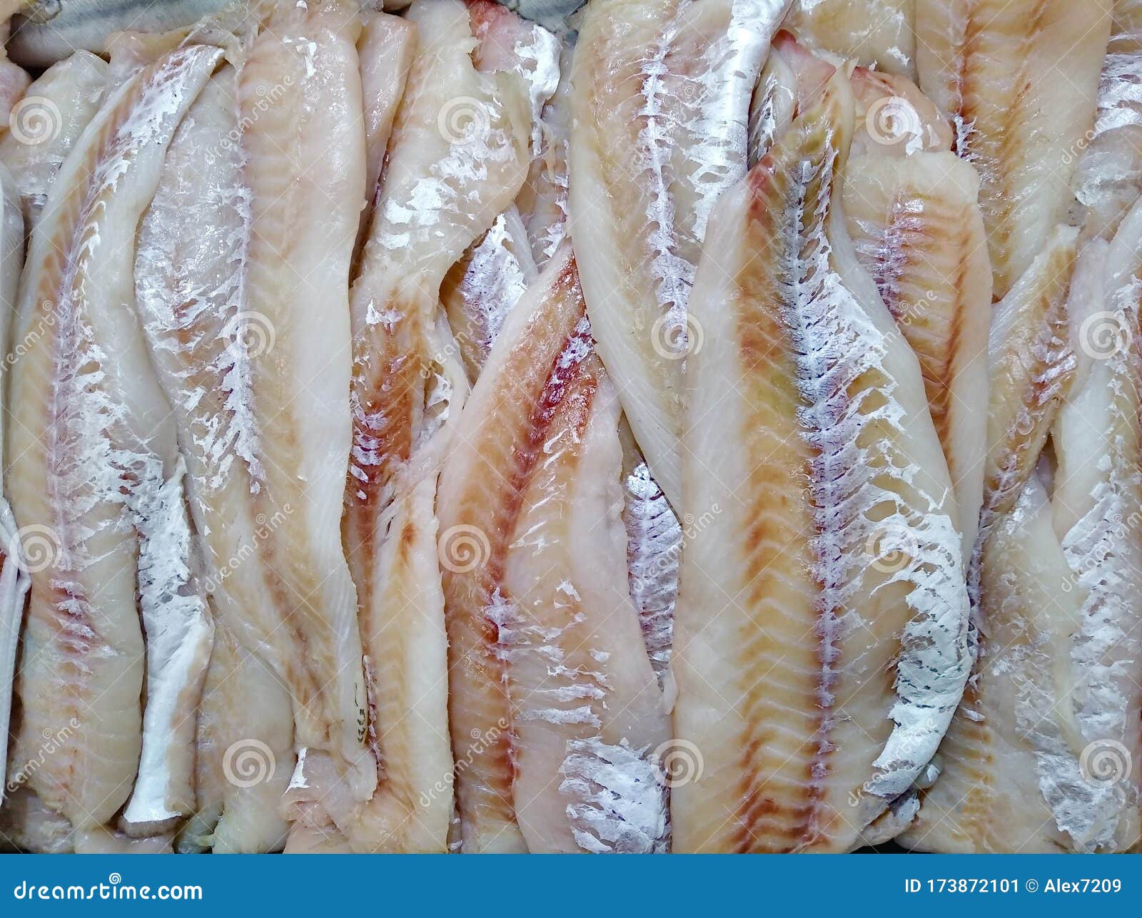 Chilled Fresh Pollock Fish, Skinless Fillet Stock Image - Image of ...