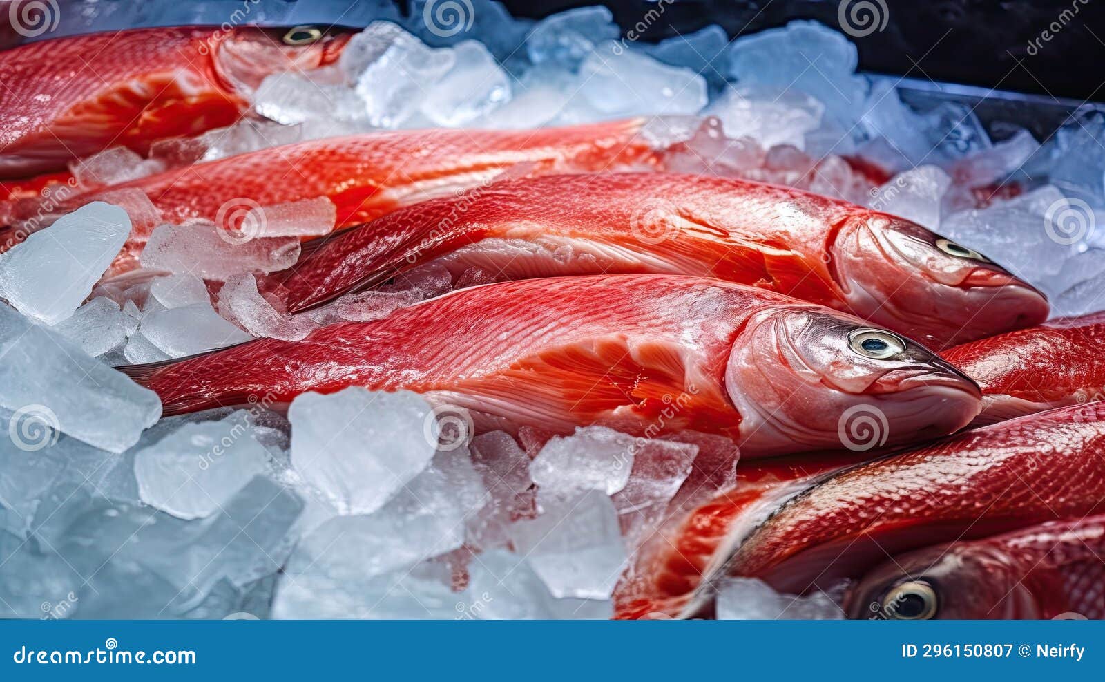 Chilled red fish stock image. Image of supermarket, closeup - 296150807