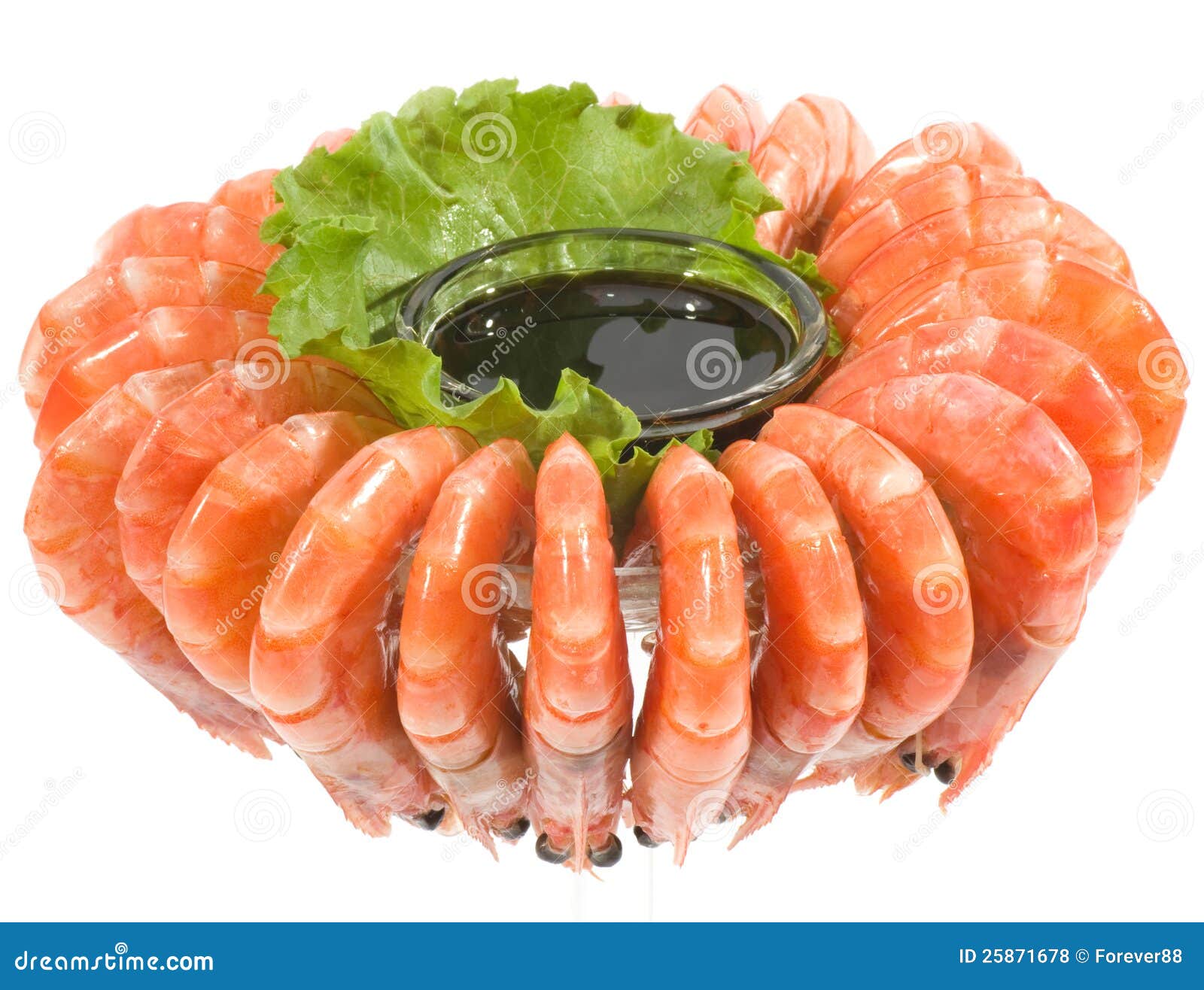 Chilled shrimp served stock photo. Image of plate, prawn - 25871678