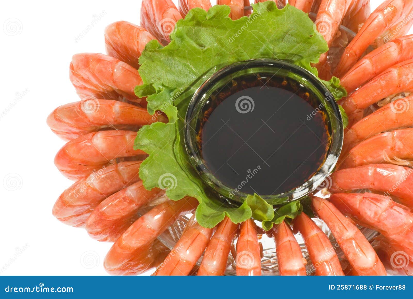 Chilled shrimp served stock photo. Image of green, crustacean - 25871688