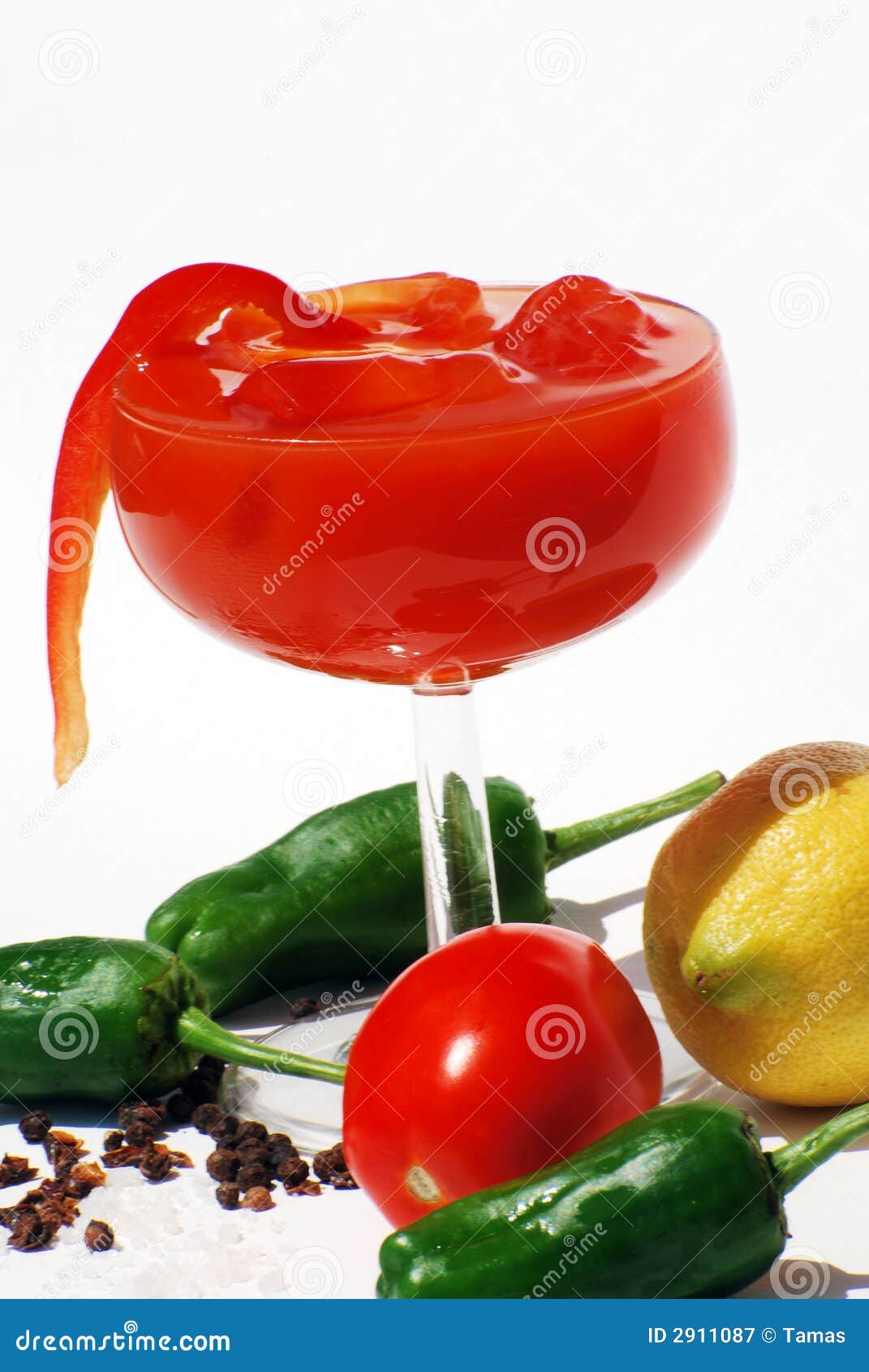Chilled Vegetable Juice stock image. Image of garnish - 2911087