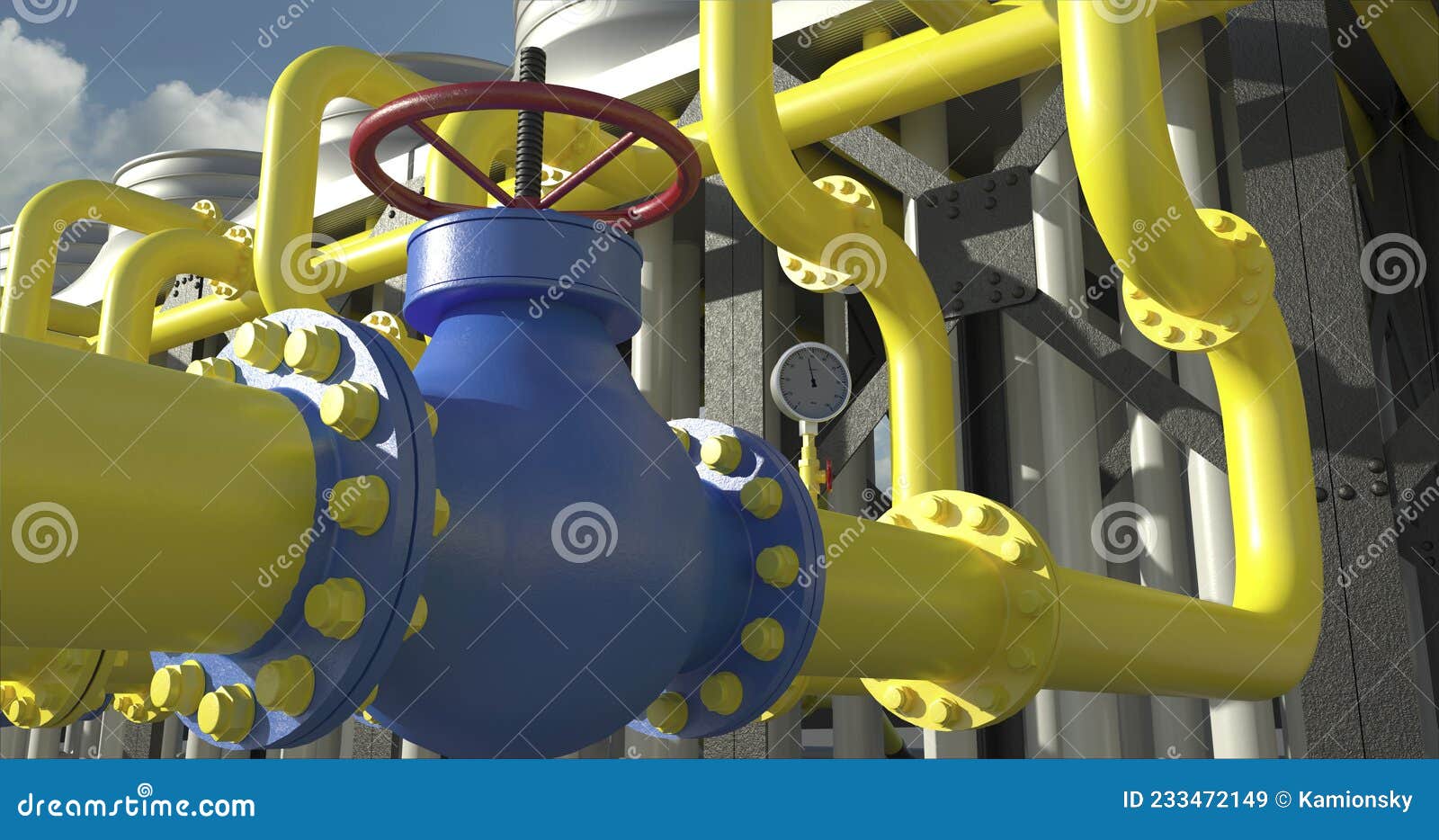 Chiller Cooling System At The Compressor Station, Seamless Loop, Time ...