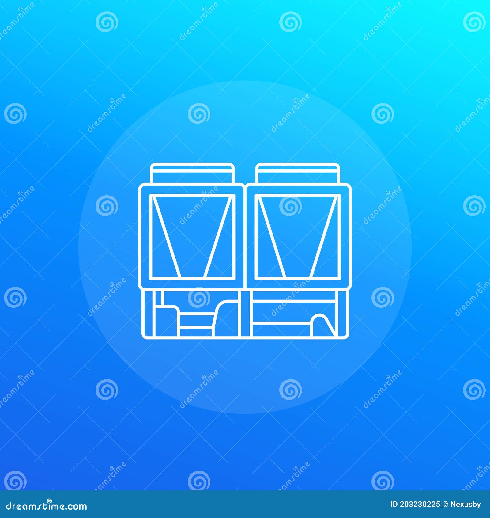 Chiller, Cooling System Icon, Linear Vector Stock Vector - Illustration ...