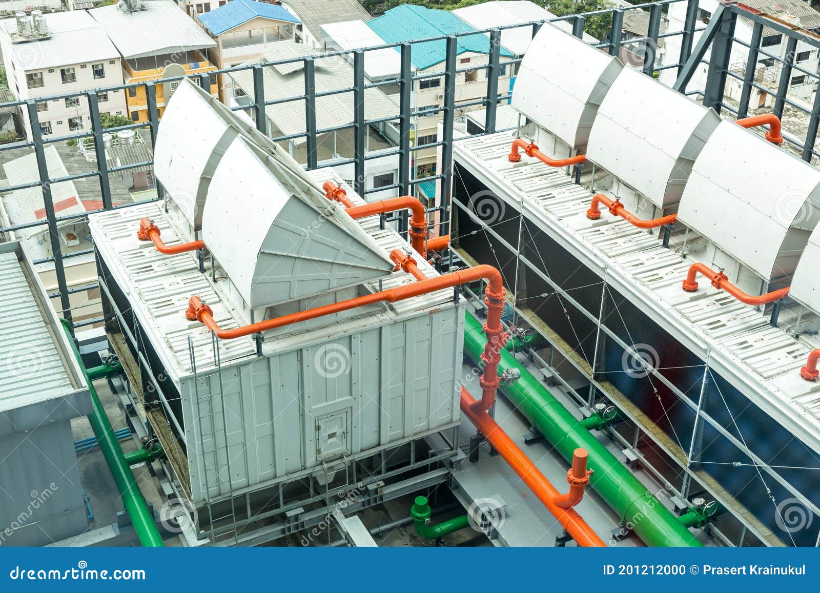 Chiller. Sets of Cooling Towers in Data Center Building Stock Photo ... Chiller. Sets of Cooling Towers in Data Center Building Stock Photo ...