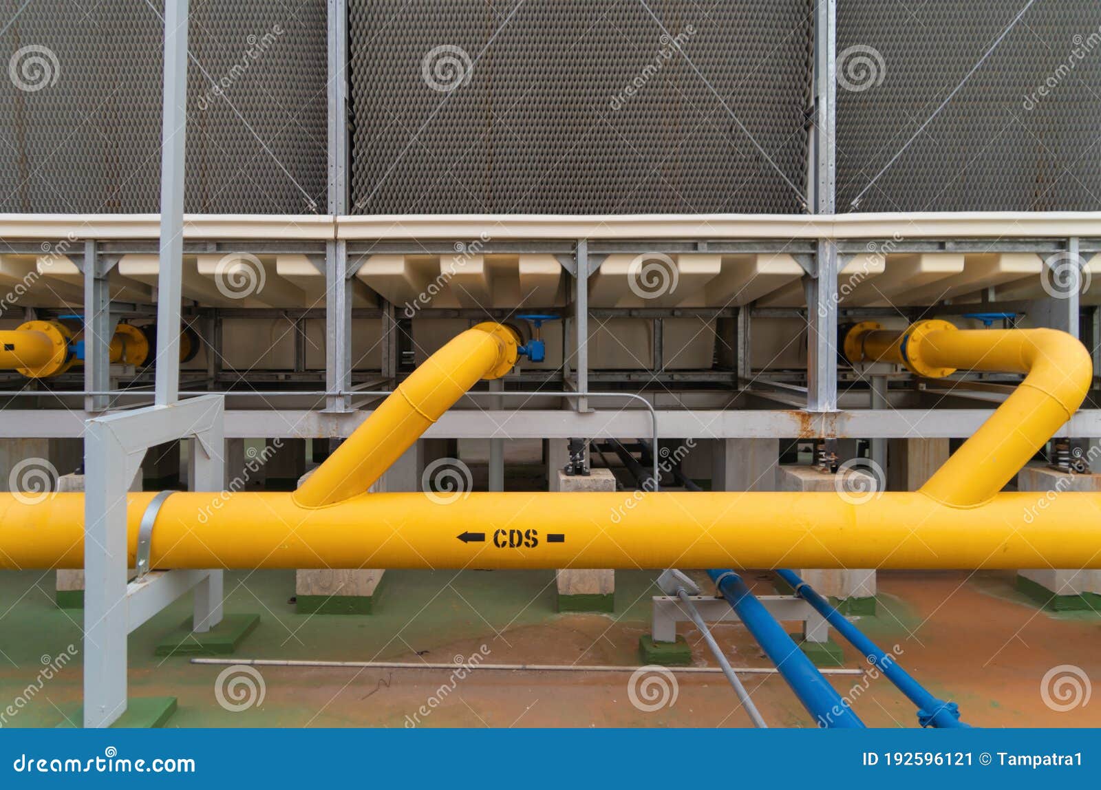 Chiller Tower or Cooling Tower on Rooftop of a Office Building. System ...