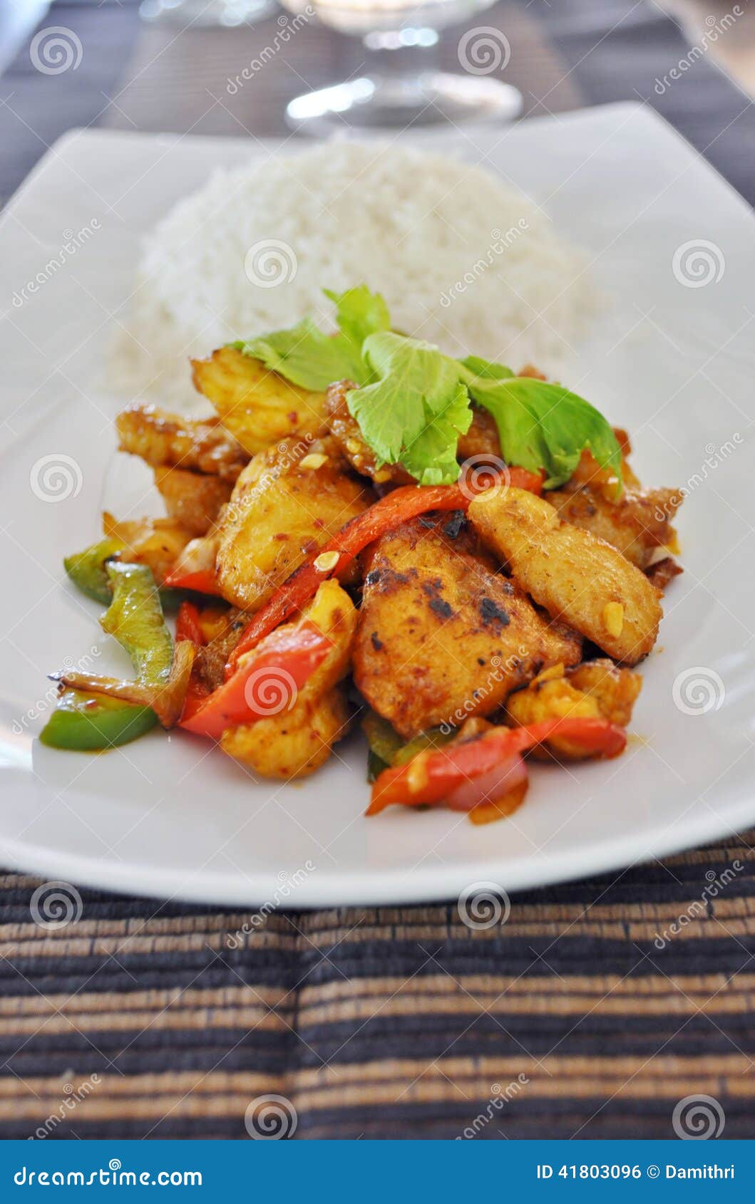 Chilli Chicken stock photo. Image of meal, capsicum, spicy - 41803096