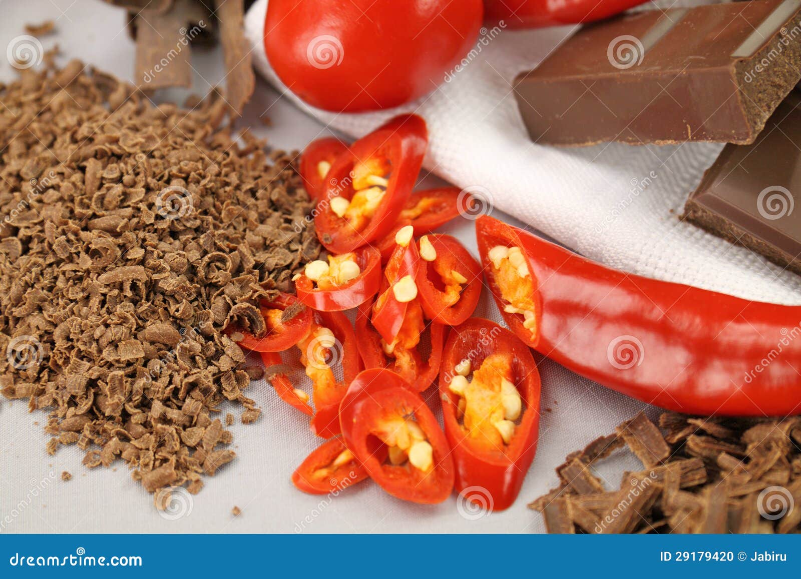 Chilli and Chocolate stock photo. Image of chocolate - 29179420