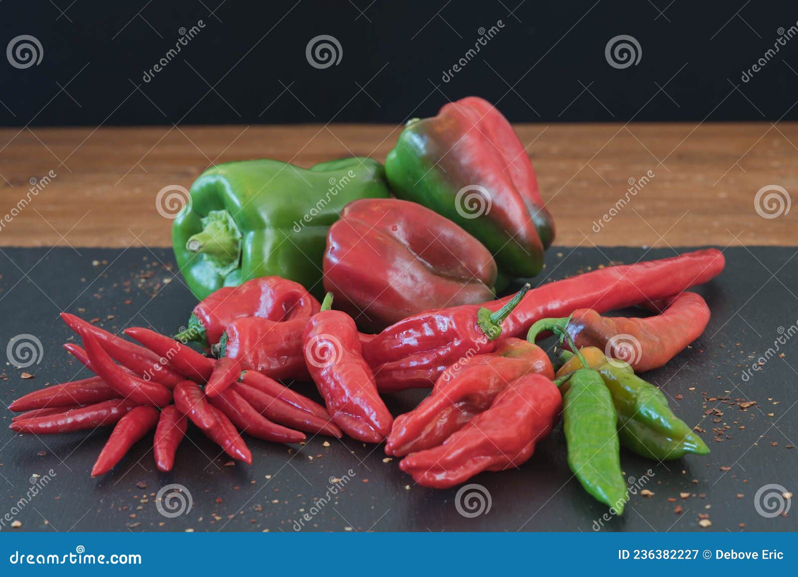 Presentation of Peppers on a Platter Stock Image - Image of tomato ...