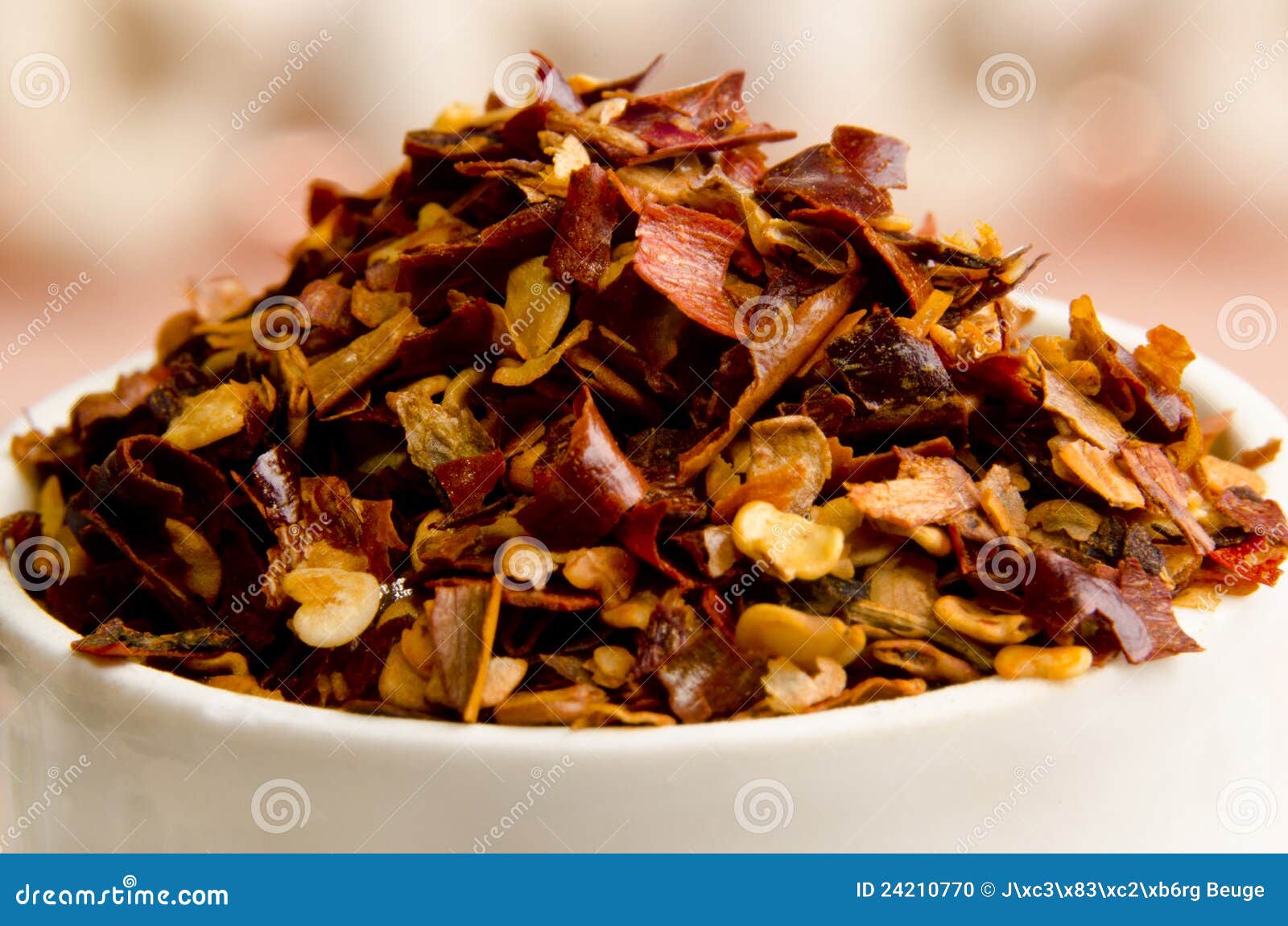 Chilli Flakes in a White Bowl Stock Photo - Image of indian, vegetable ...