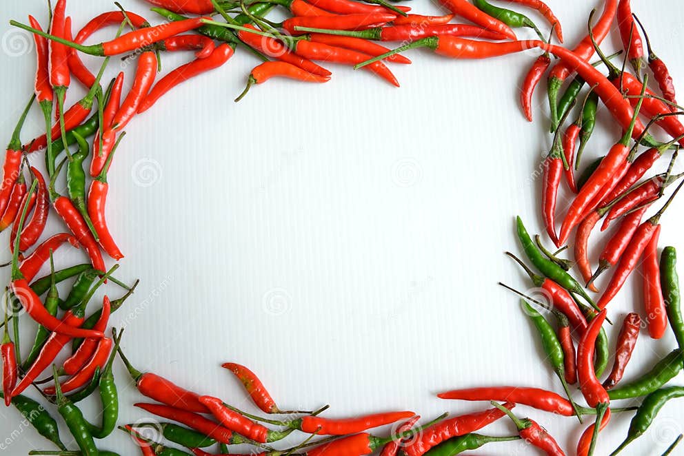 Chilli in Form of Photo Frame Stock Photo - Image of closeup, blank ...