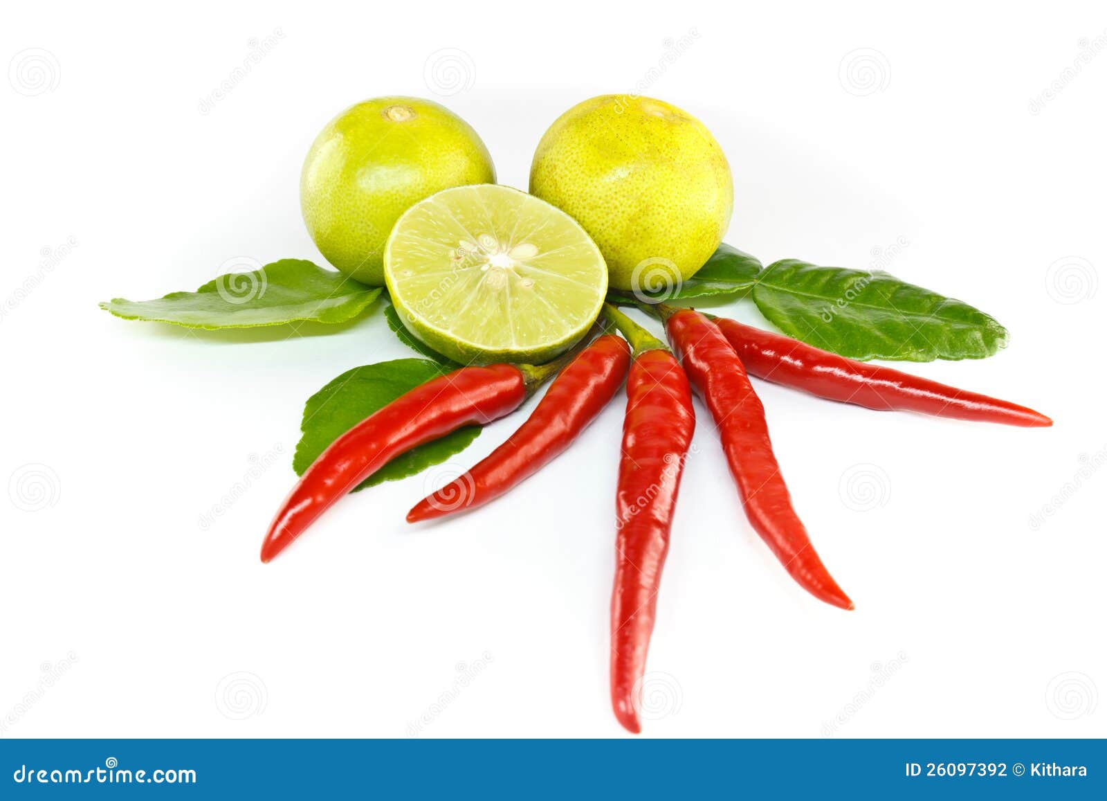 Chilli, Lemon and Kaffir Lime Leaves Stock Photo - Image of cook ...