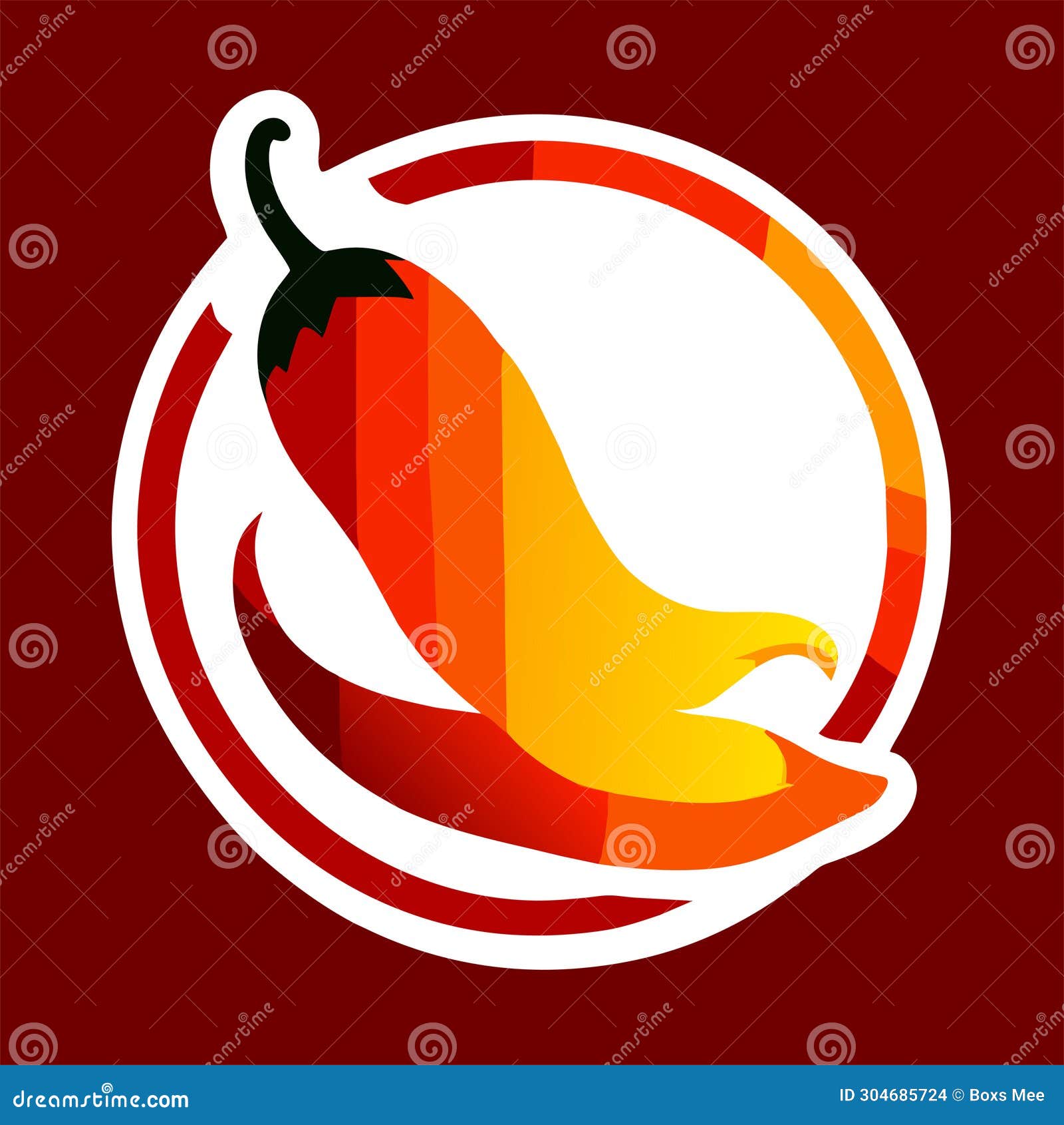 Chilli Logo Template. Vector Illustration of Hot Chilli Logo Stock ...