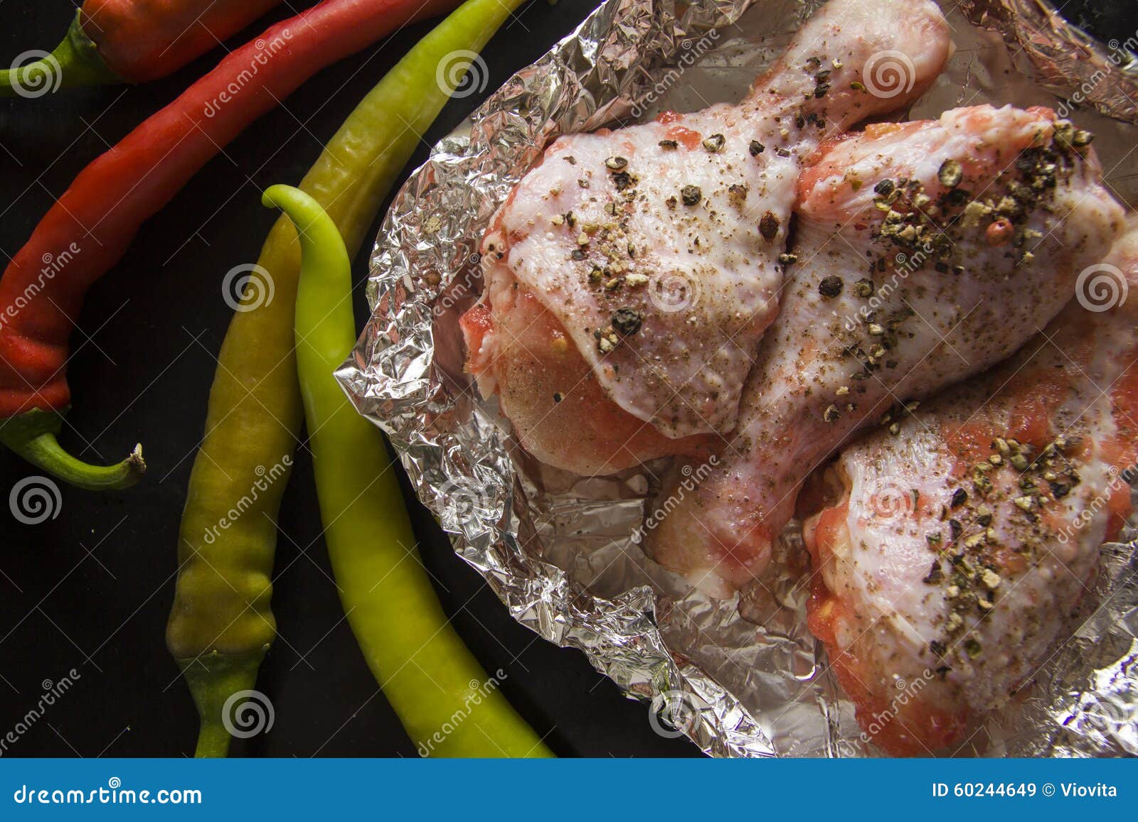 Chilli and marinated legs stock image. Image of spices - 60244649