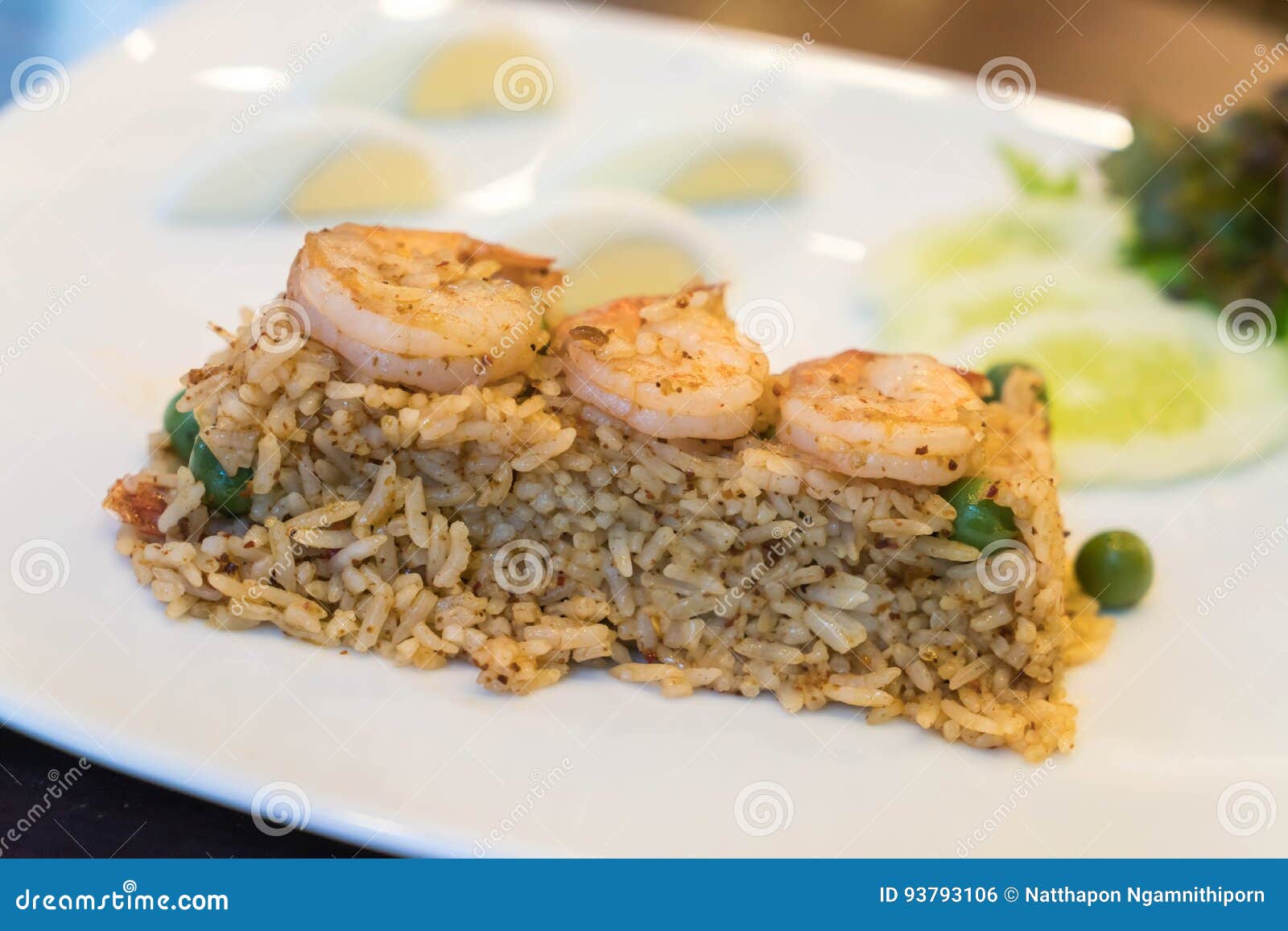 Chilli Paste Fried Rice with Prawn Stock Photo - Image of prawn, rice ...