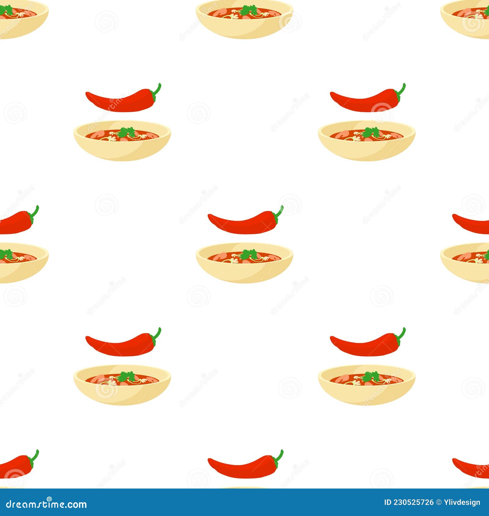 Chilli Pattern Seamless Vector Stock Vector - Illustration of food ...