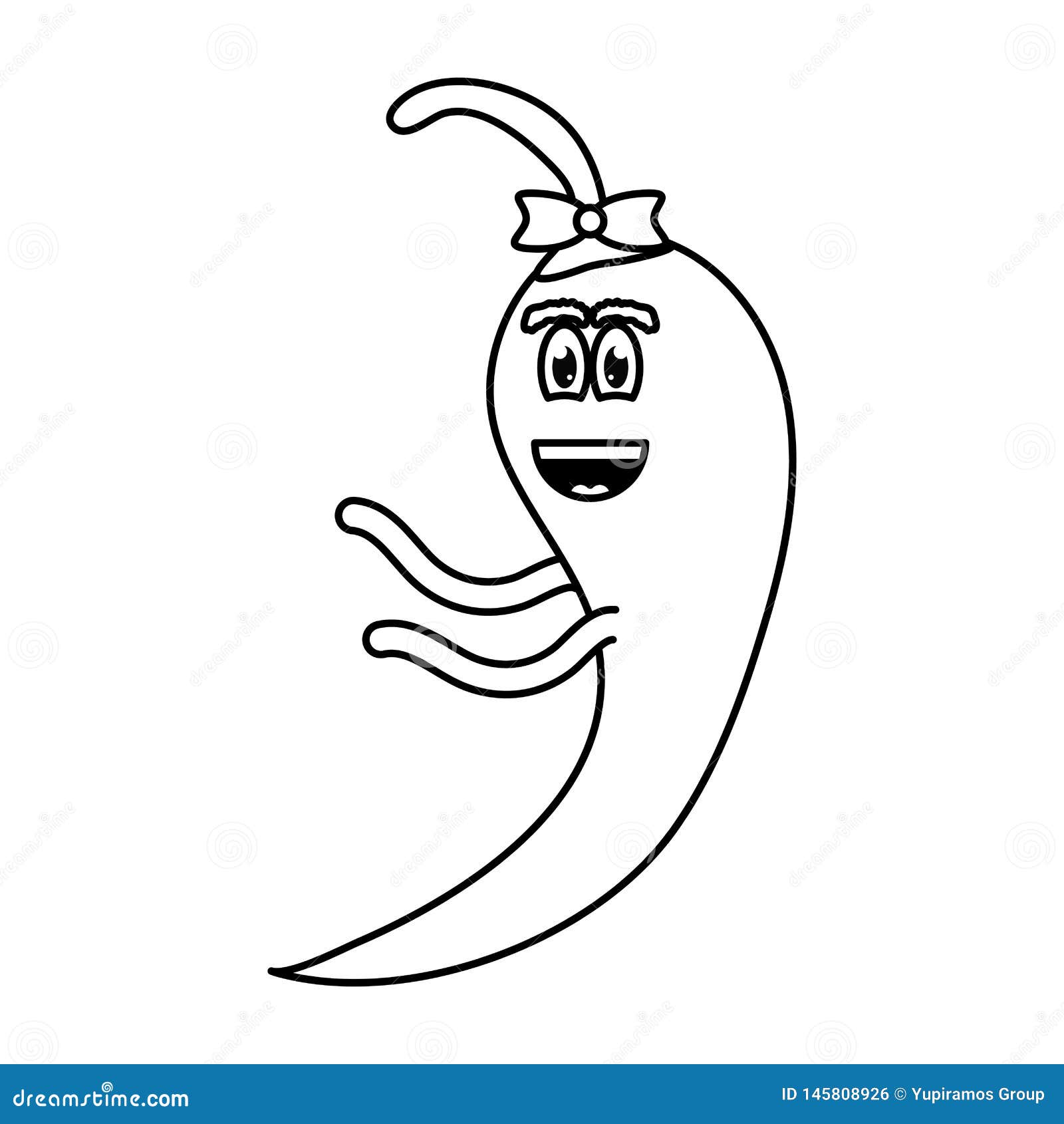 Chilli Pepper Comic Character Stock Vector - Illustration of jalapeno ...