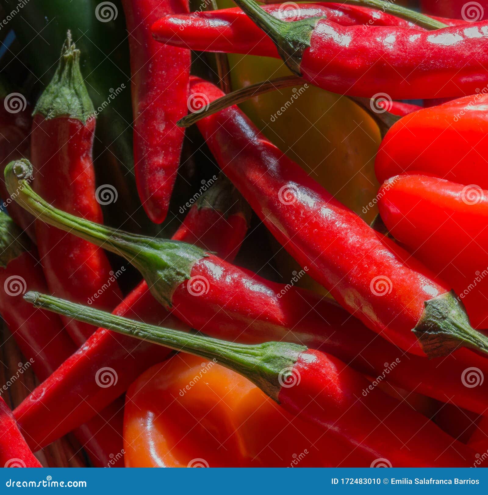 Chilli Pepper, Different Types and Colors, Close-up Photography Stock ...