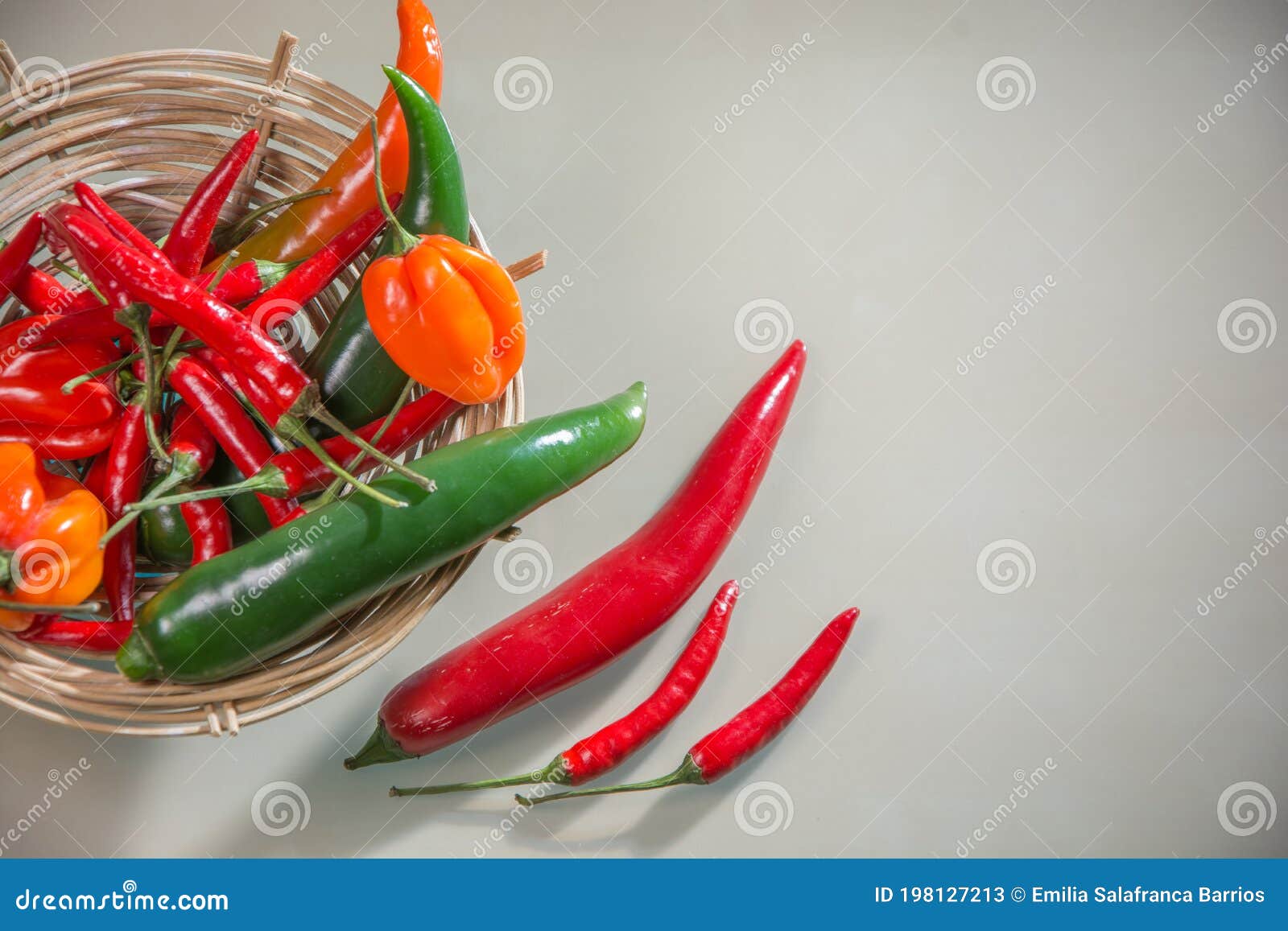 Chilli Pepper, Different Types and Colors Stock Image - Image of ...