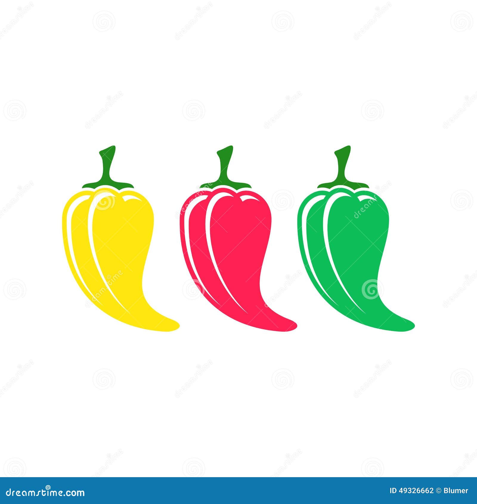 Chilli pepper icons stock vector. Illustration of icon - 49326662