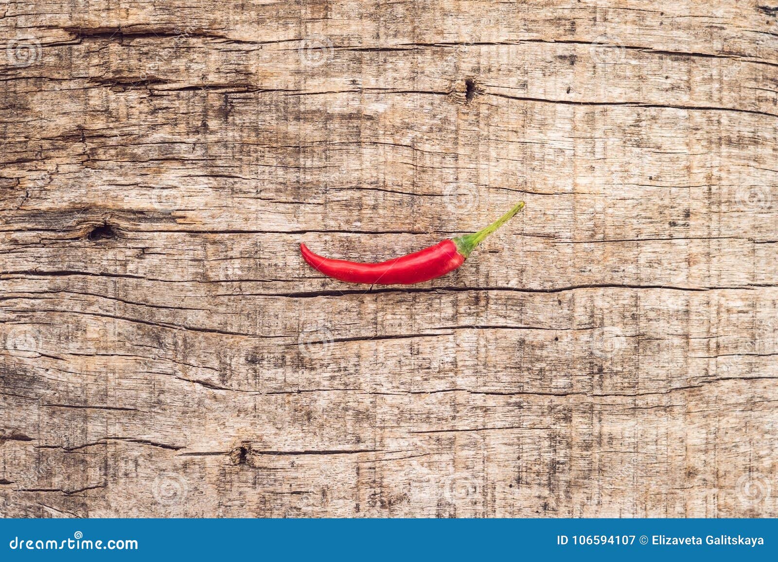 A Chilli Pepper on Old Wooden Surface Stock Image - Image of nature ...