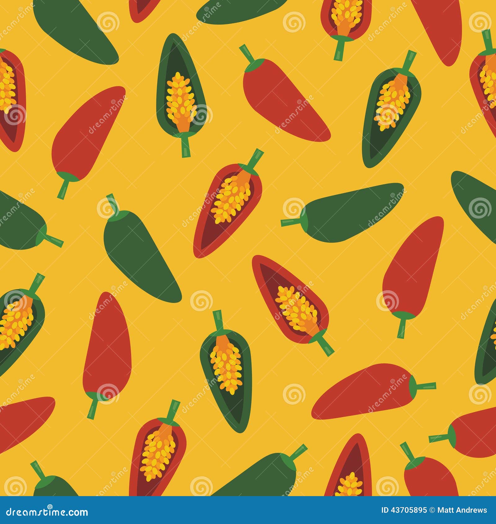 Chilli pepper pattern stock vector. Illustration of spicy - 43705895