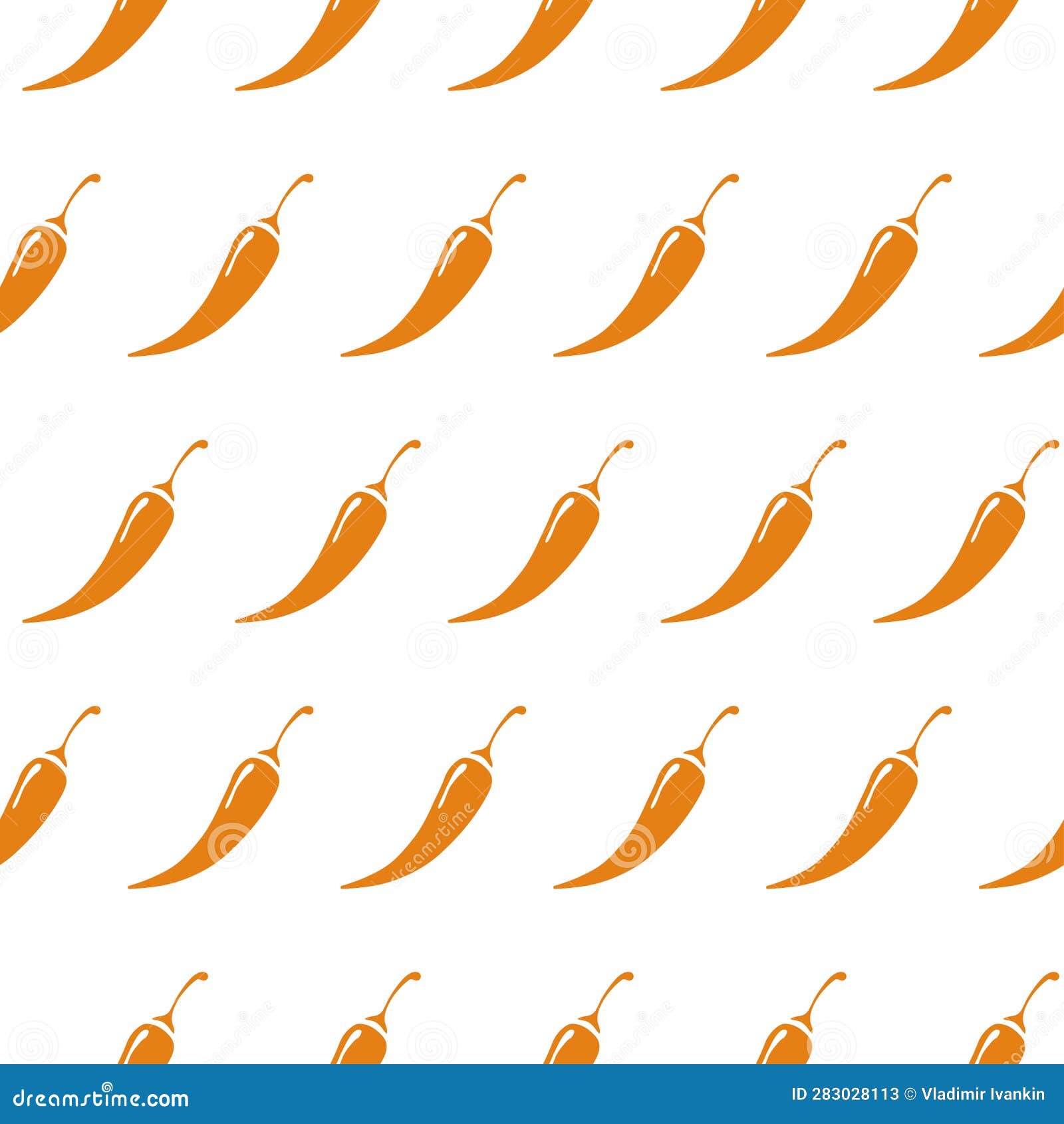 Chilli Pepper Pattern on White Background Stock Vector - Illustration ...