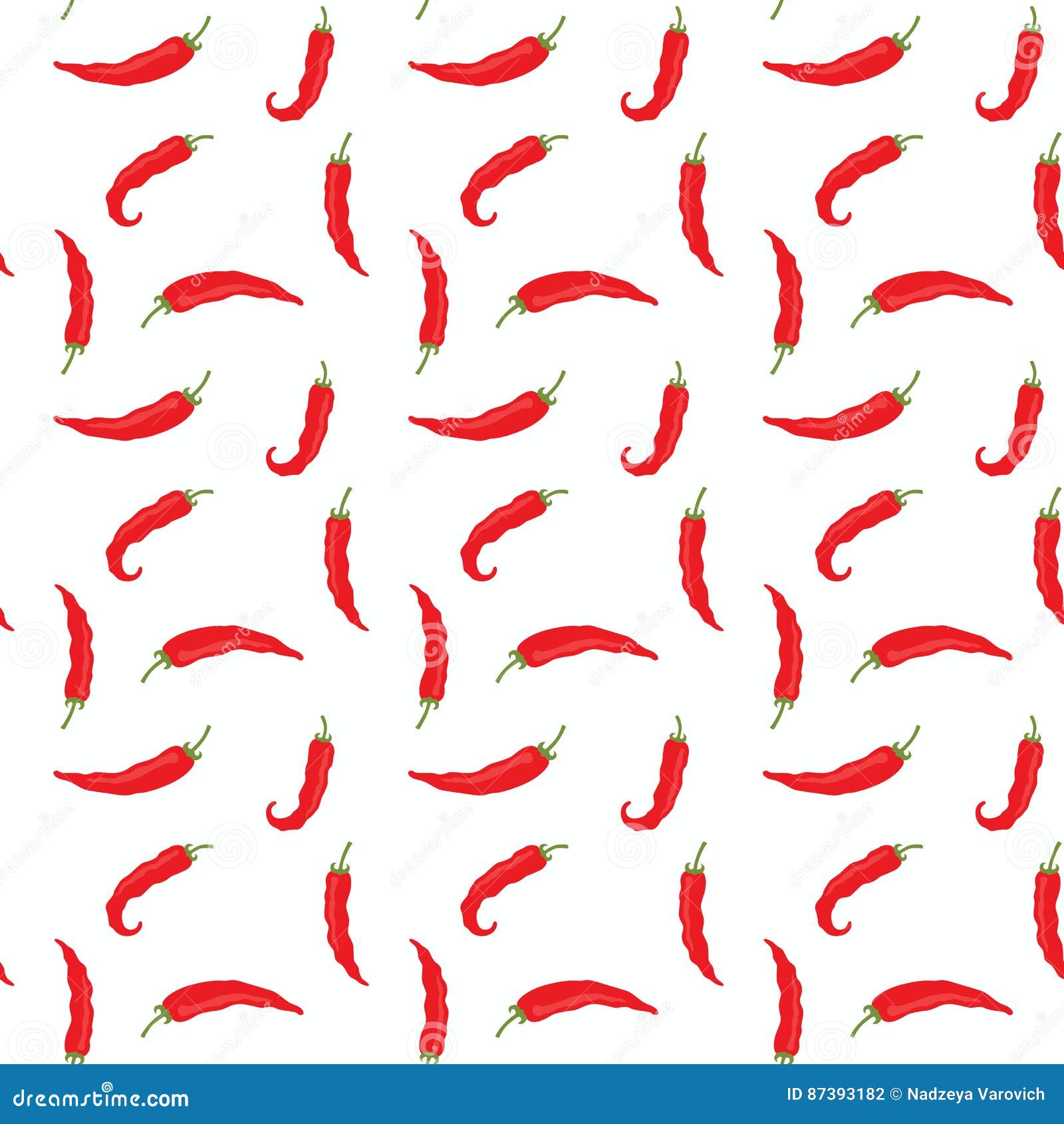 Chilli Pepper Seamless Pattern. Illustration Stock Illustration ...