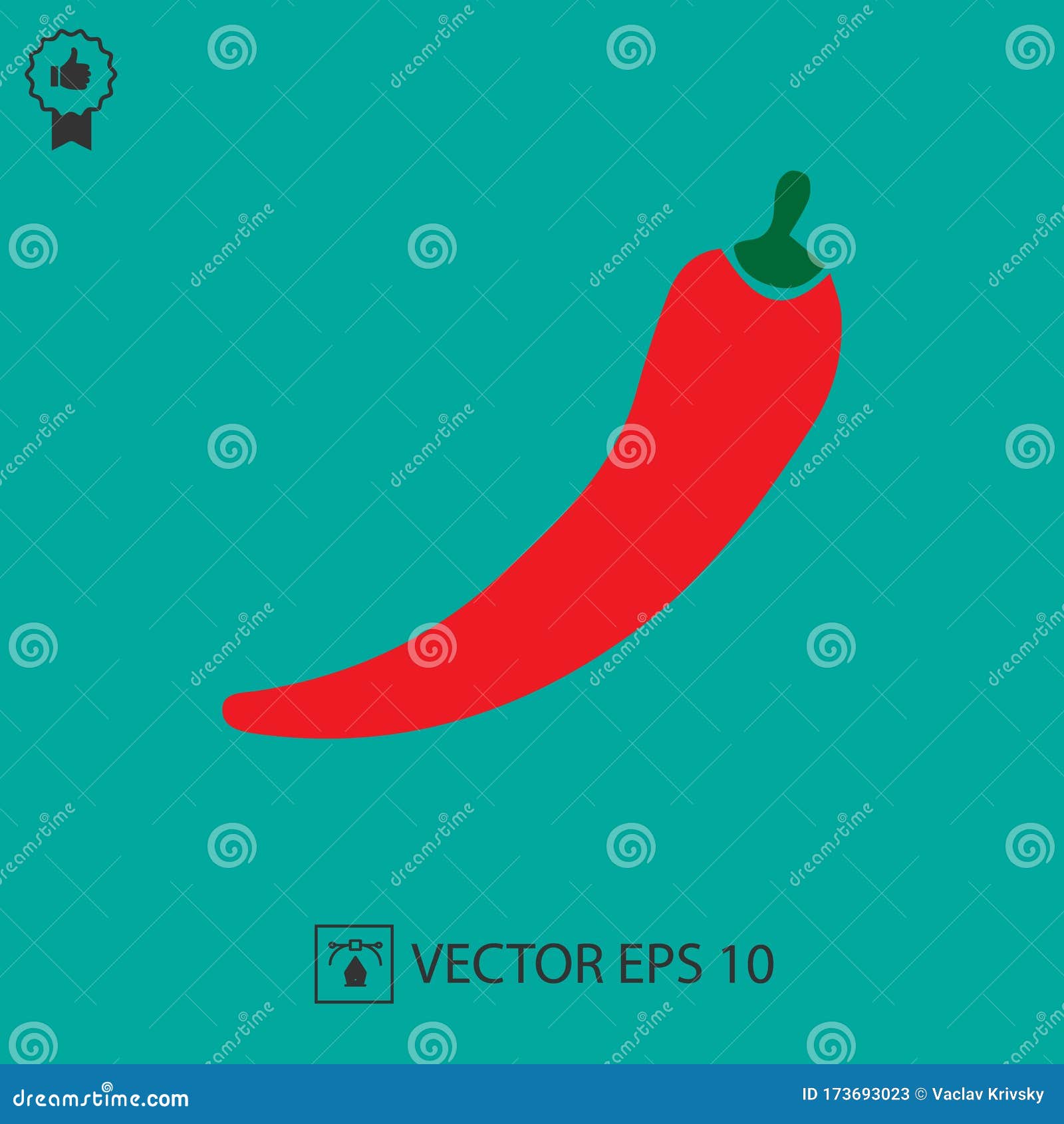 Chilli Pepper Vector Icon. Hot Symbol Stock Vector - Illustration of ...