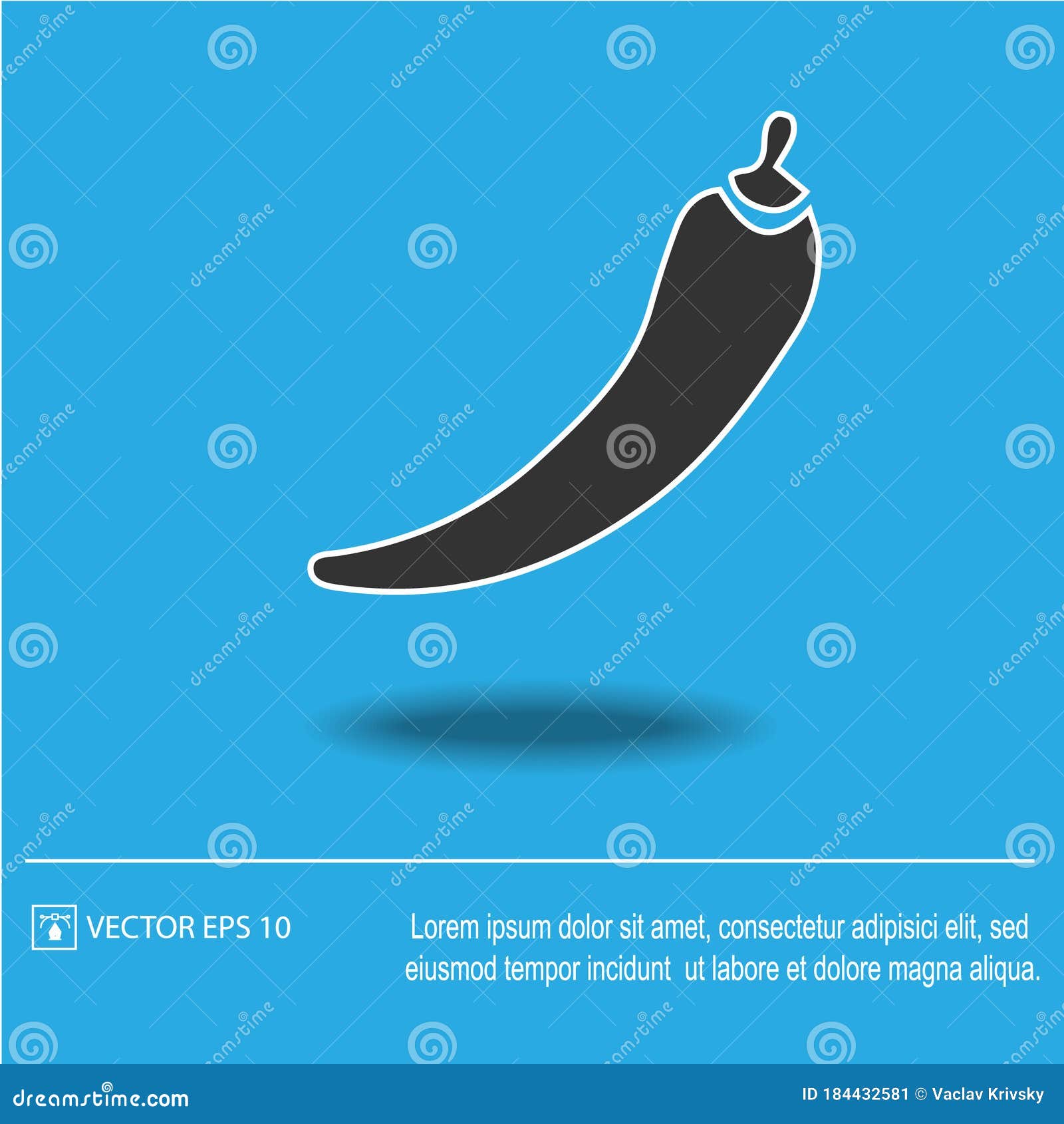 Chilli Pepper Vector Icon. Hot Symbol Stock Vector - Illustration of ...