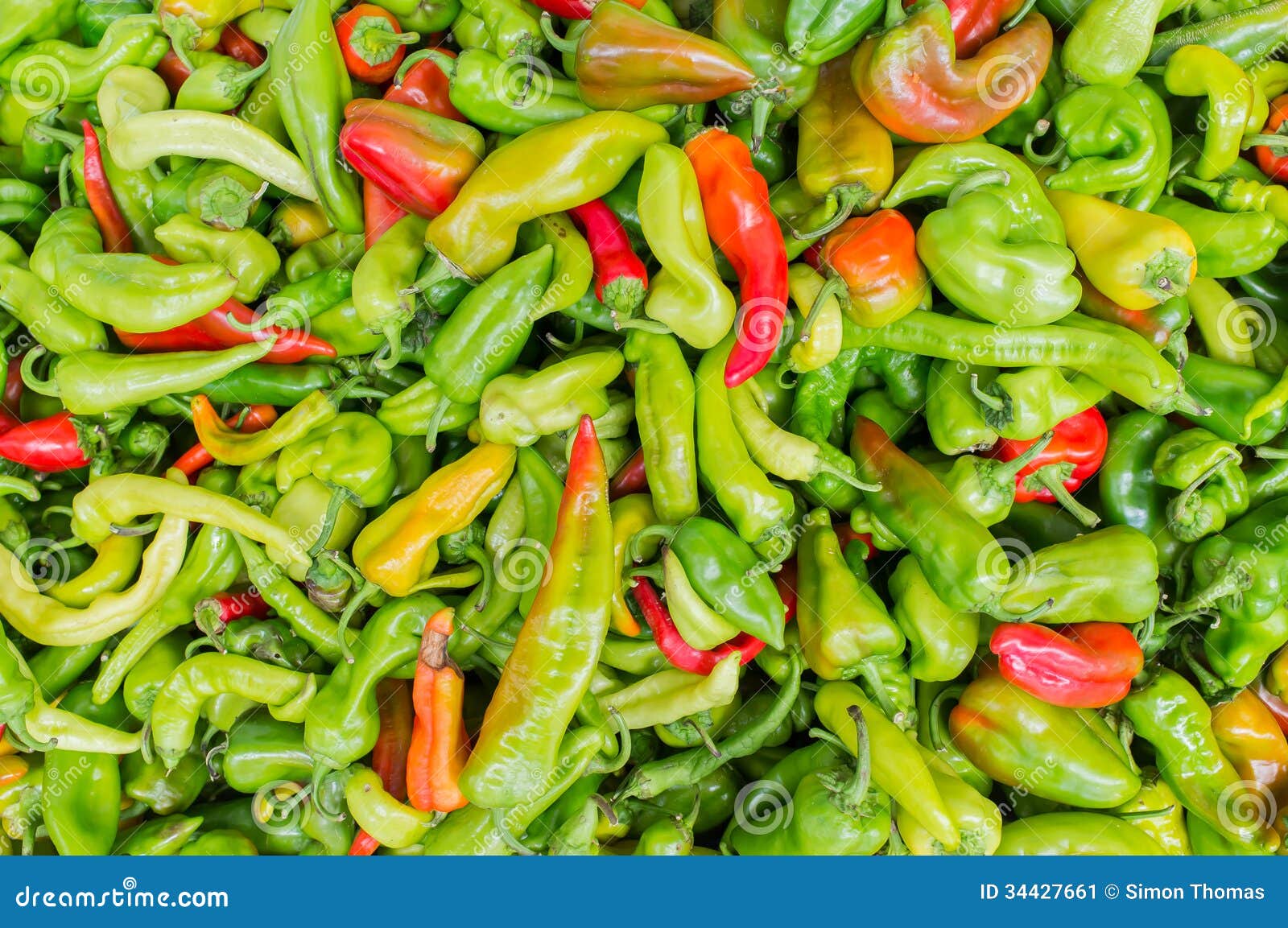 Chilli Peppers stock image. Image of ripe, spice, assorted - 34427661