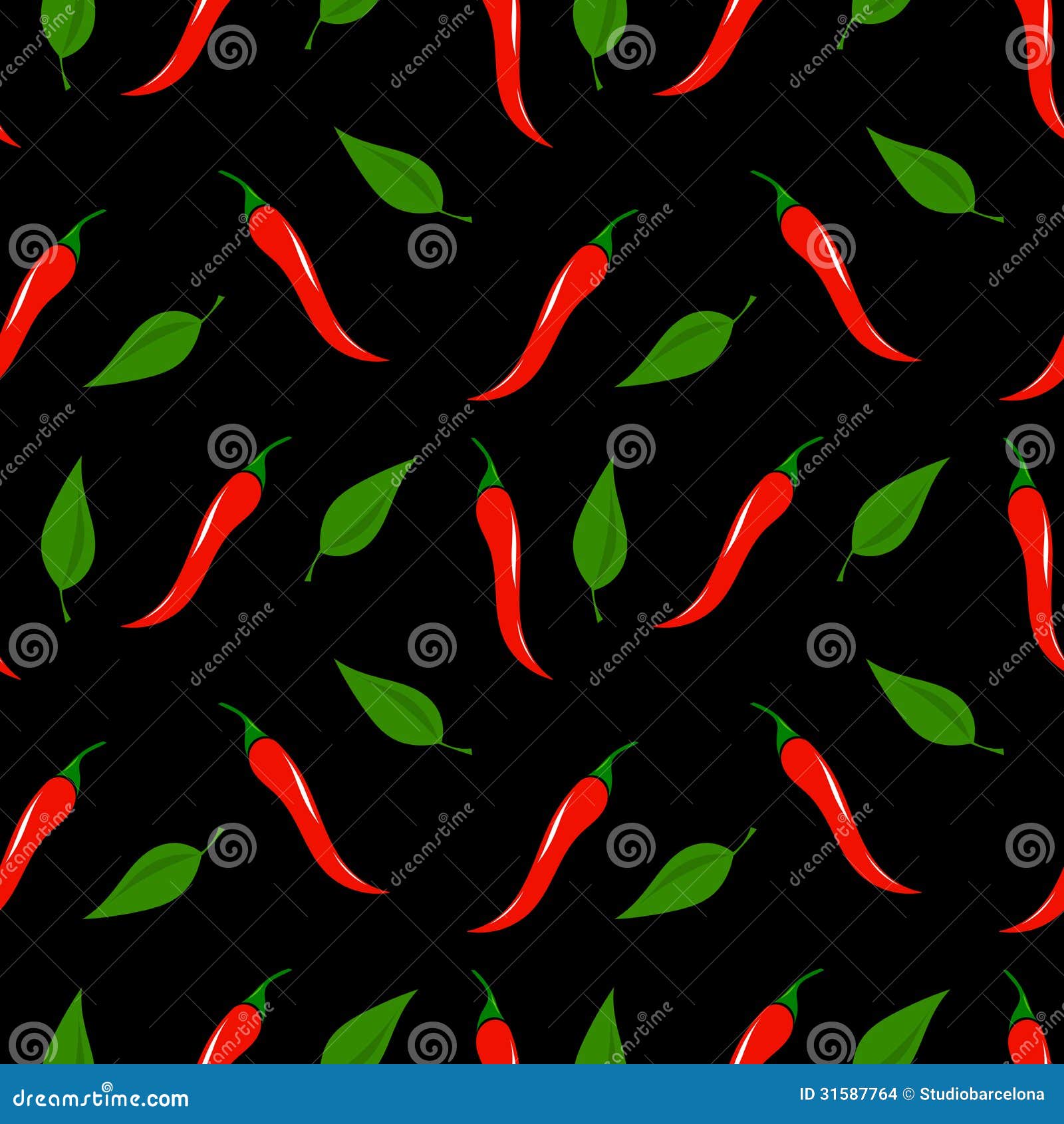 Chilli Peppers Seamless Pattern Stock Vector - Illustration of ...