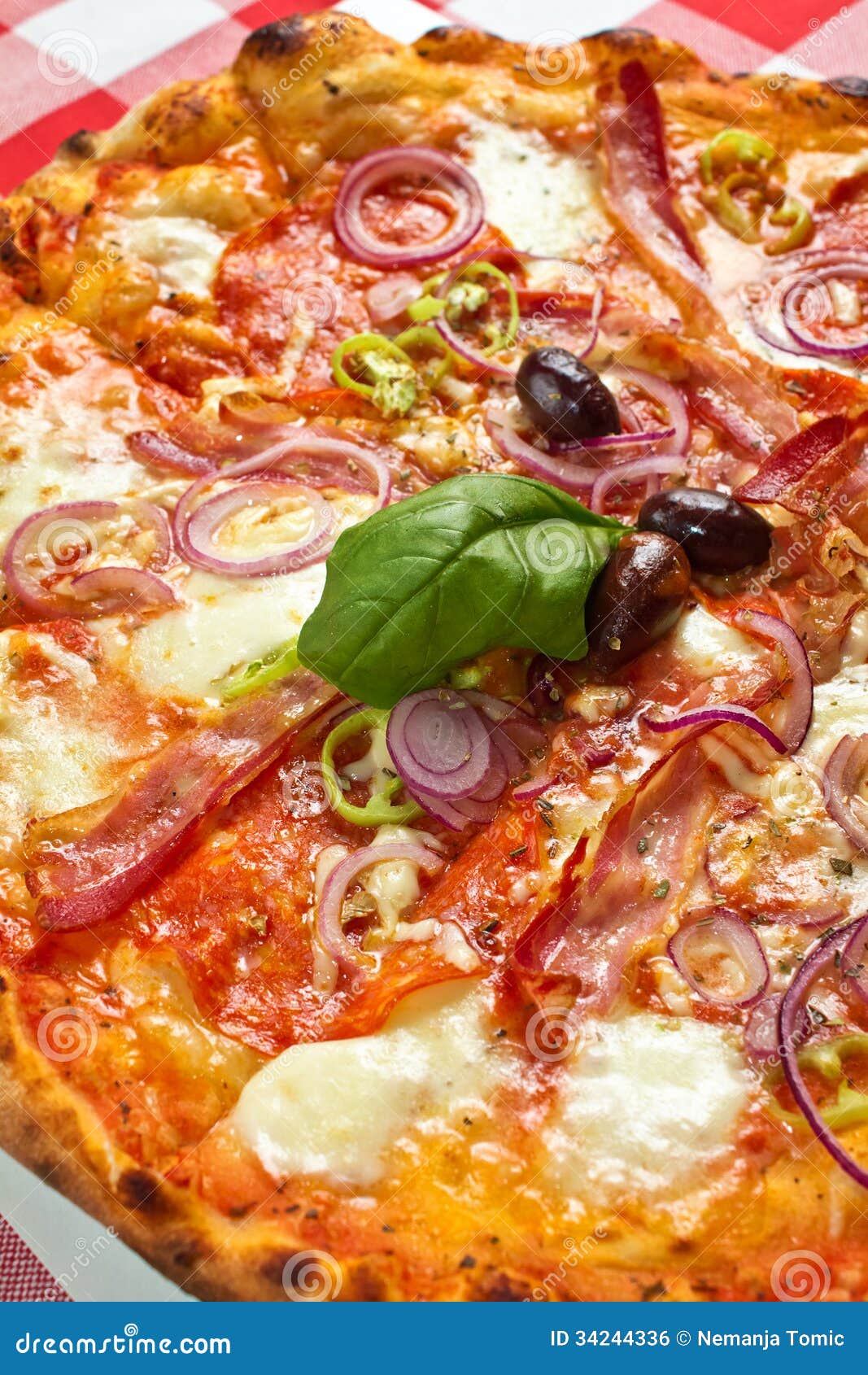 Chilli Pizza stock photo. Image of chili, melted, ingredients - 34244336