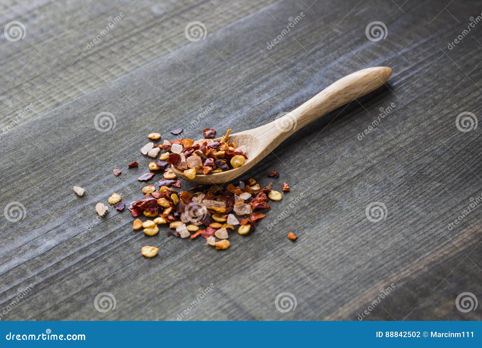 Chilli Powder with Wooden Spoon Stock Photo - Image of cayenne ...
