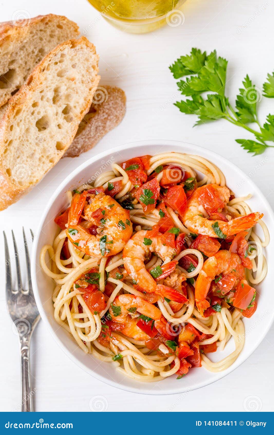 Chilli Shrimp and Tomato Spaghetti Stock Image - Image of close, fish ...